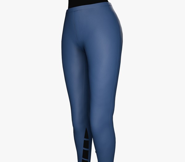 modelo 3d Pantalones de cuero azul femenino - TurboSquid 1927515