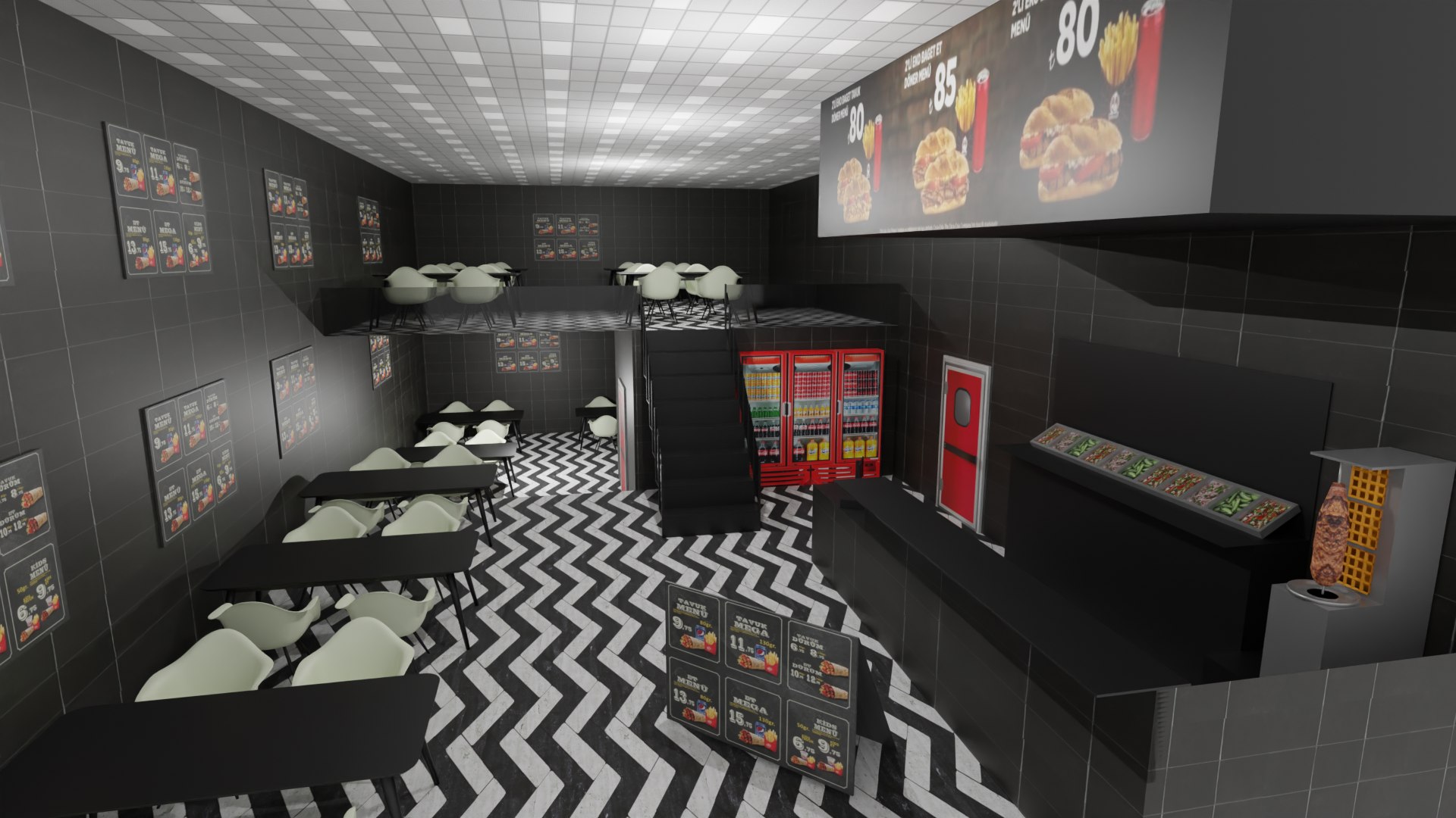 3D Restaurant Interior - TurboSquid 2140776