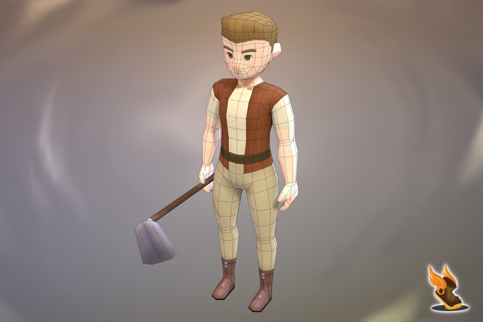 3D Model Stylized NPC - Peasant Bryon - TurboSquid 2070556
