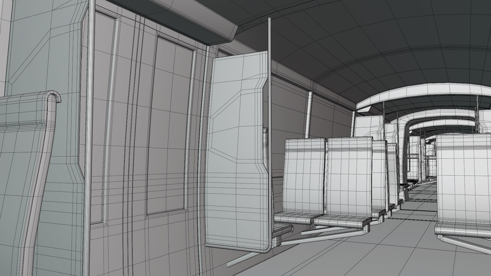 Train Interior Textured 3D Model - TurboSquid 1892753