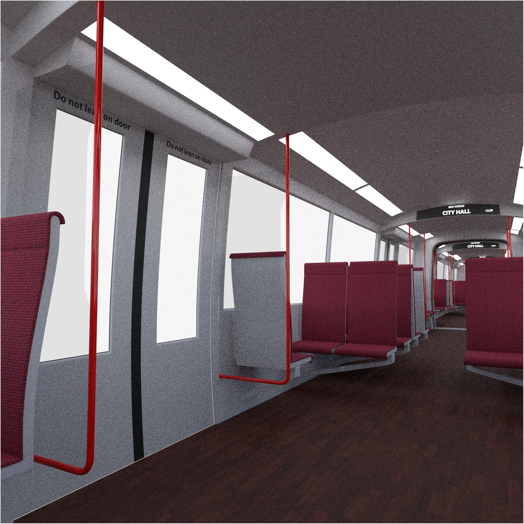 Train interior textured 3D model - TurboSquid 1892753
