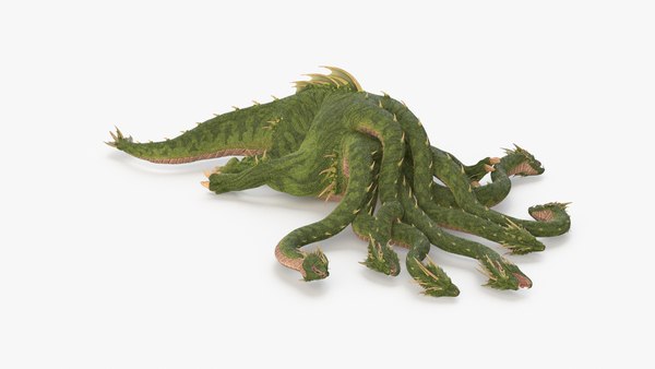 modelo 3d Postura de la Hidra de Lerna derrotada - TurboSquid 2270311