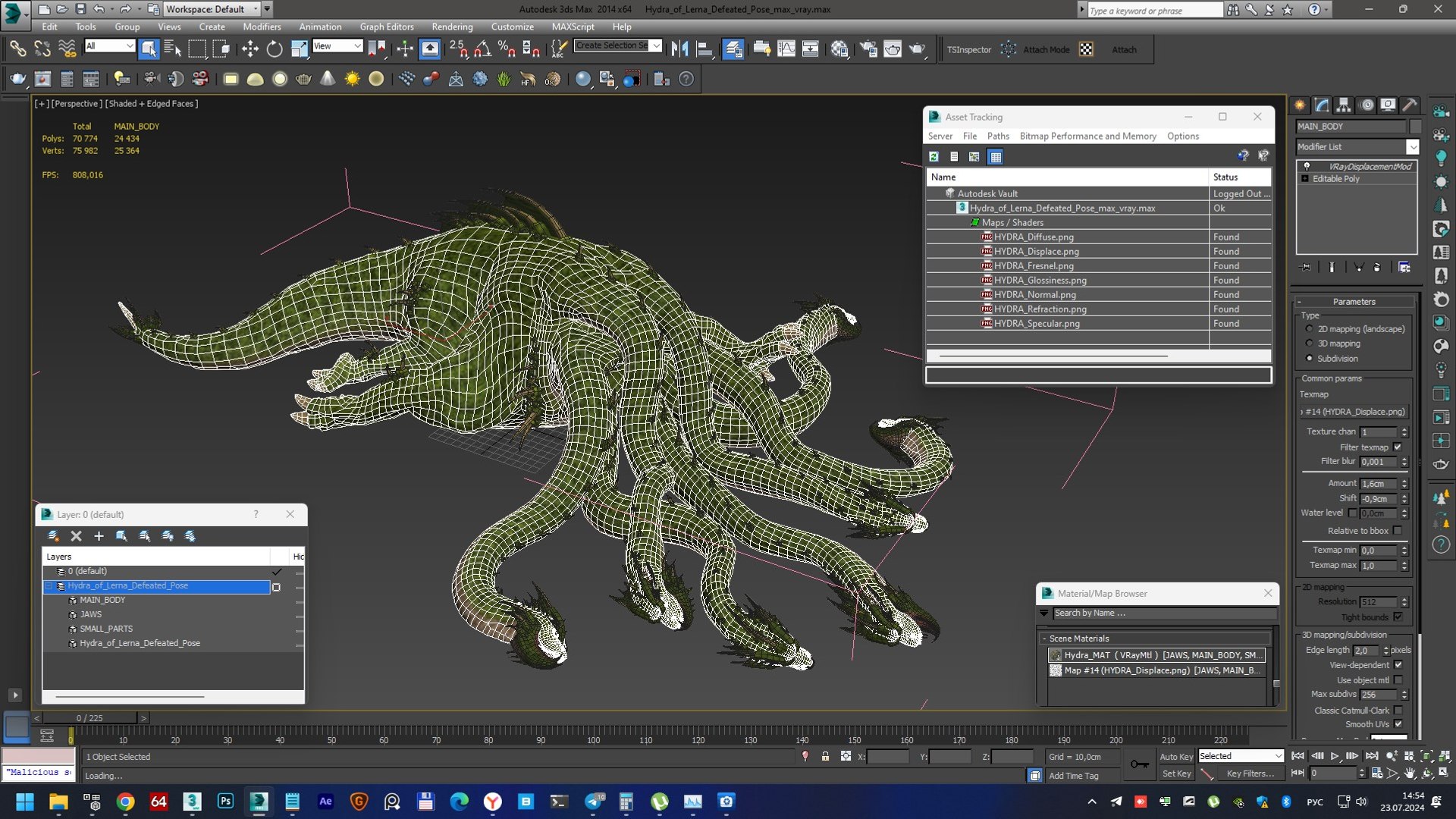 Hydra Of Lerna Defeated Pose 3D Model - TurboSquid 2270311