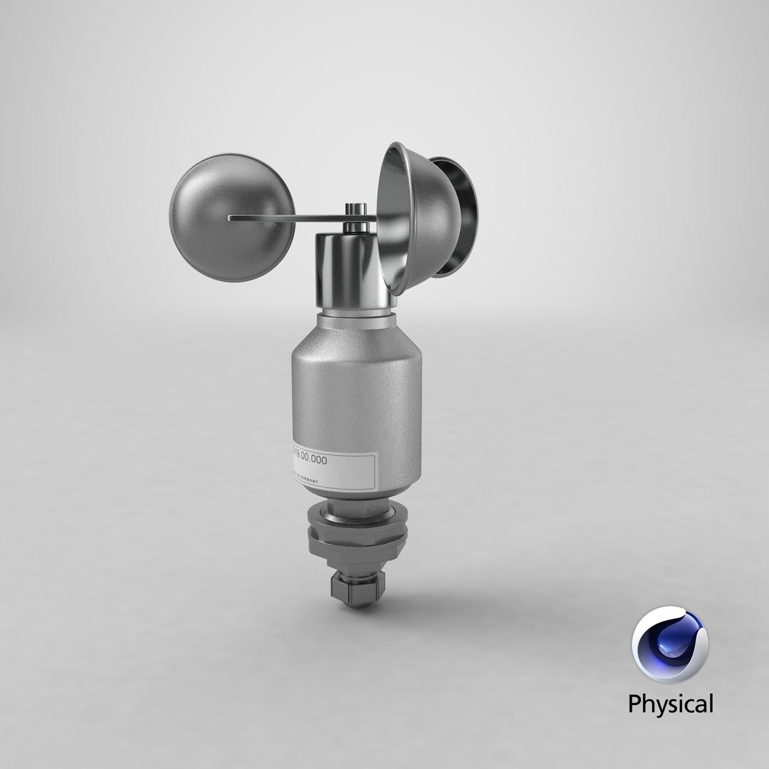 3D anemometer wind speed sensor - TurboSquid 1643612