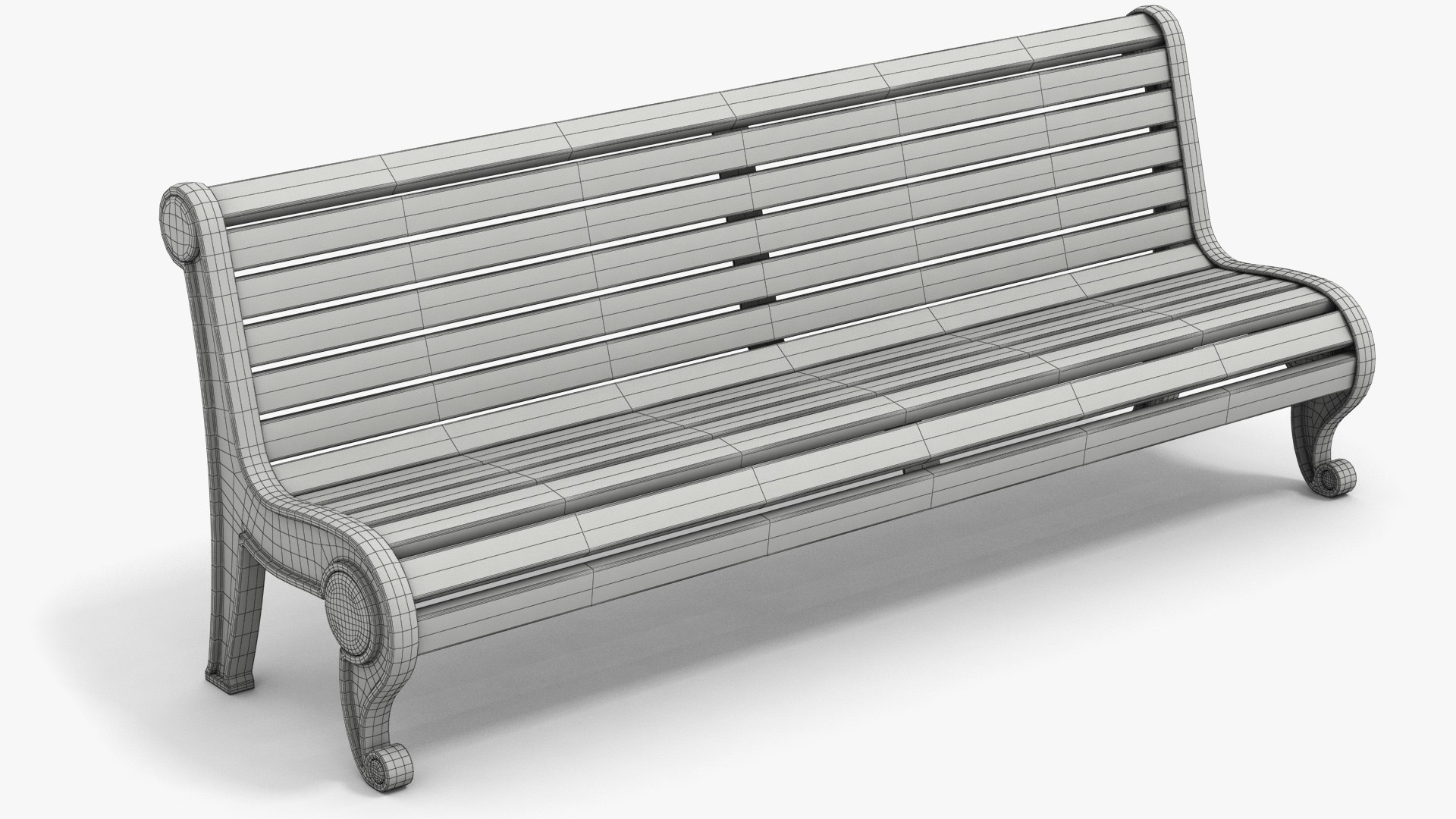 Bench 3 Model - TurboSquid 1556139