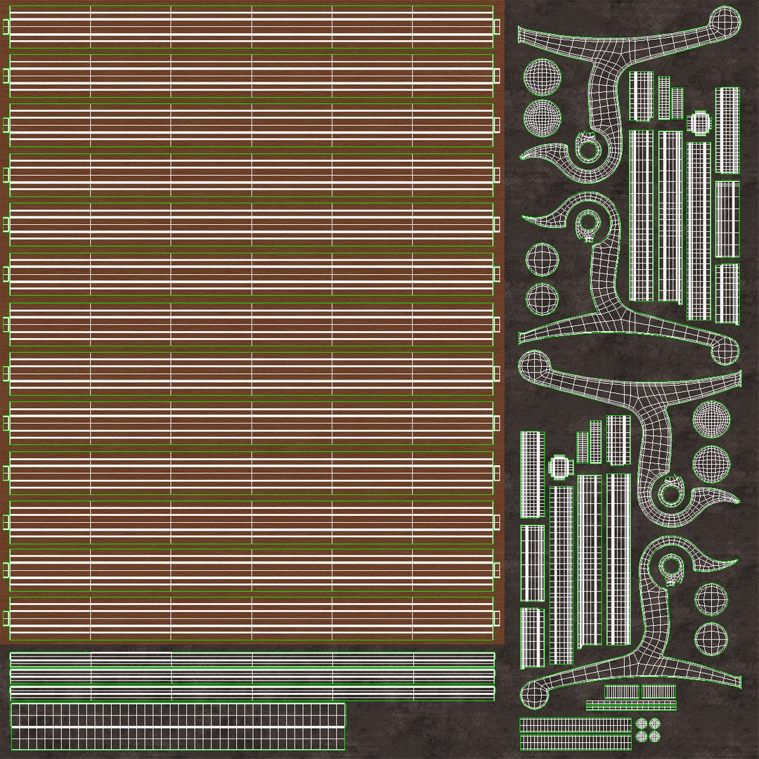 Bench 3 Model - TurboSquid 1556139
