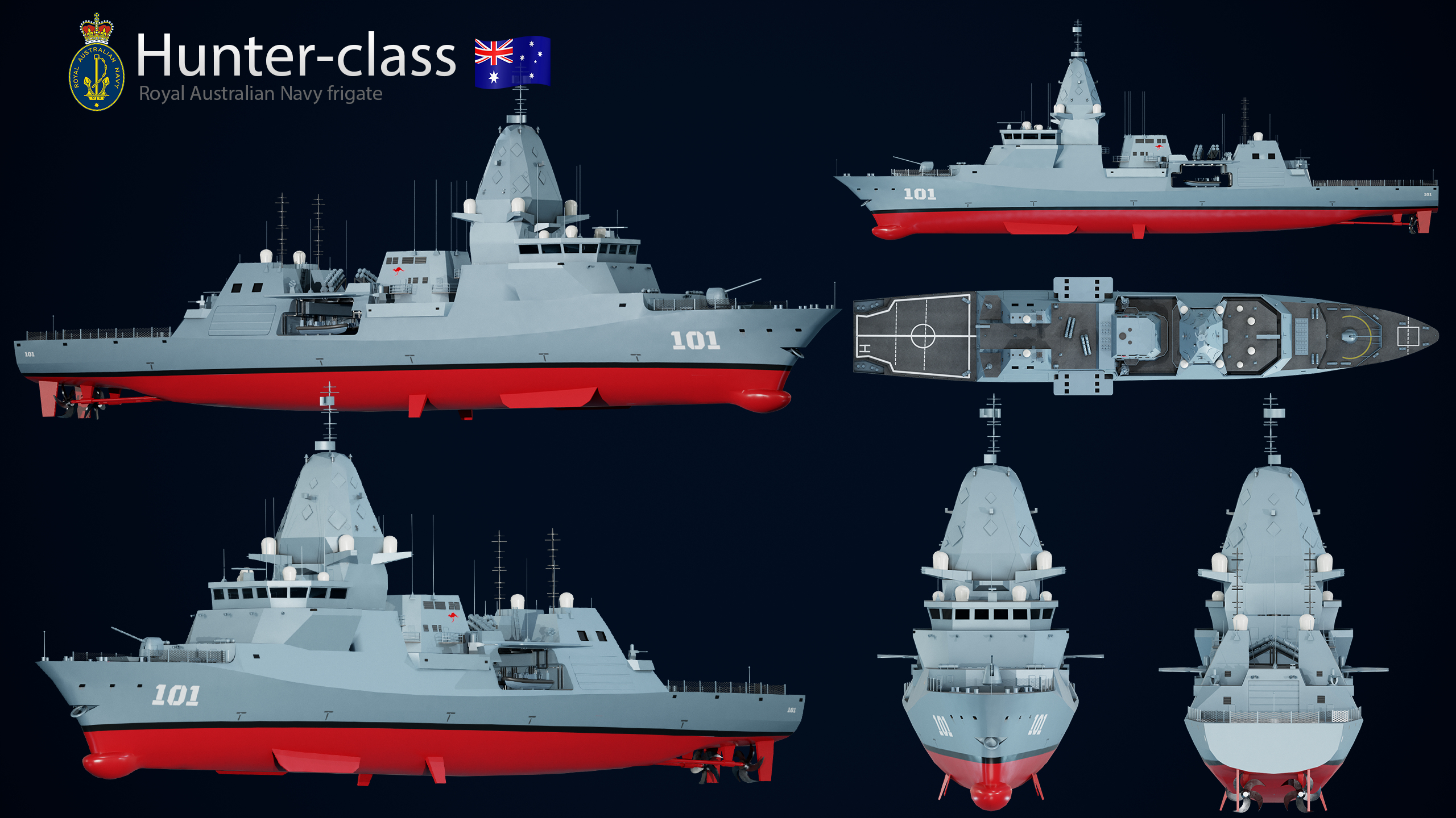 3D Hunter-Class Frigate - TurboSquid 1776792