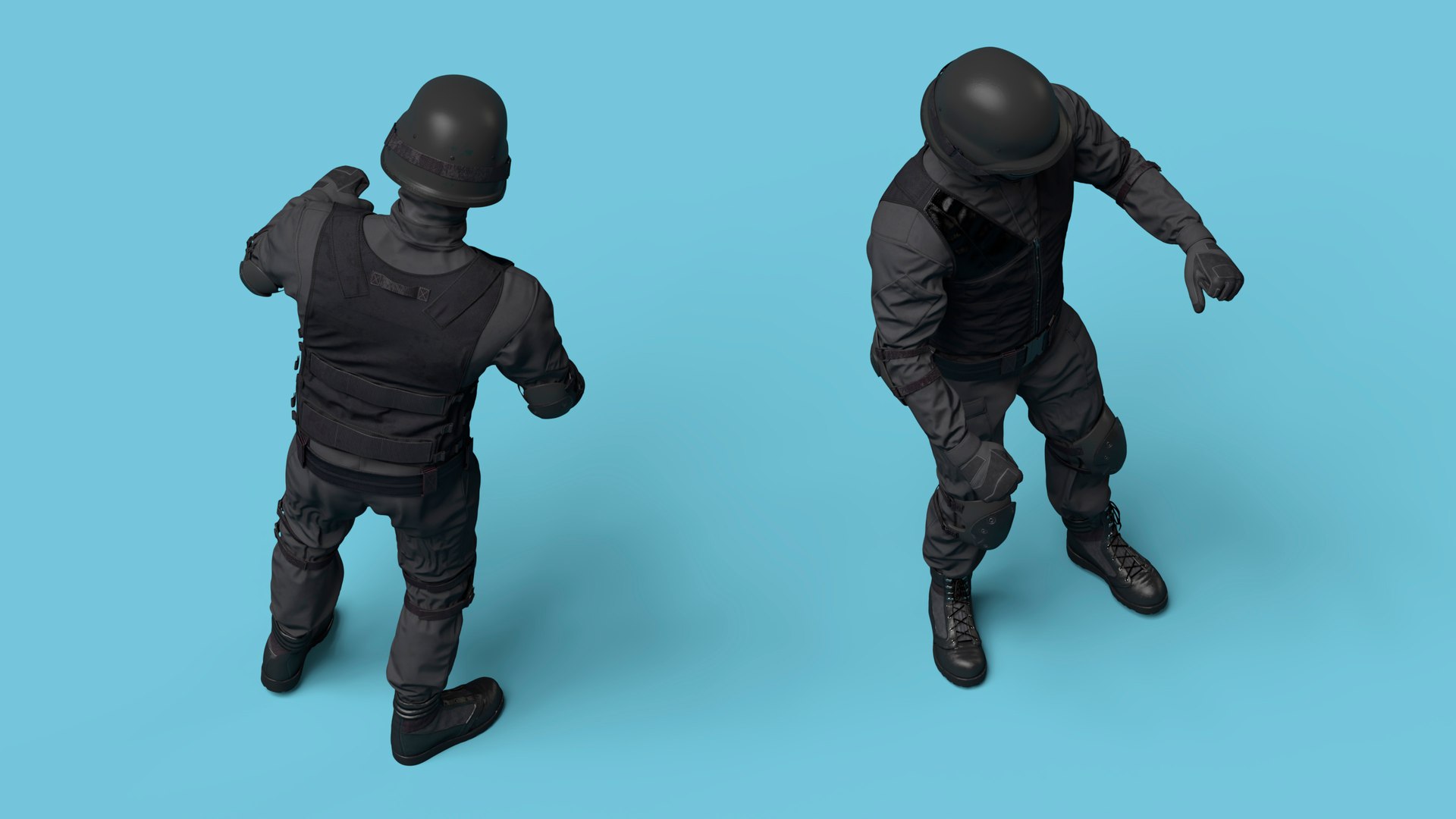 3D Tactical SWAT Officer Rigged For Cinema 4D Model - TurboSquid 2280706