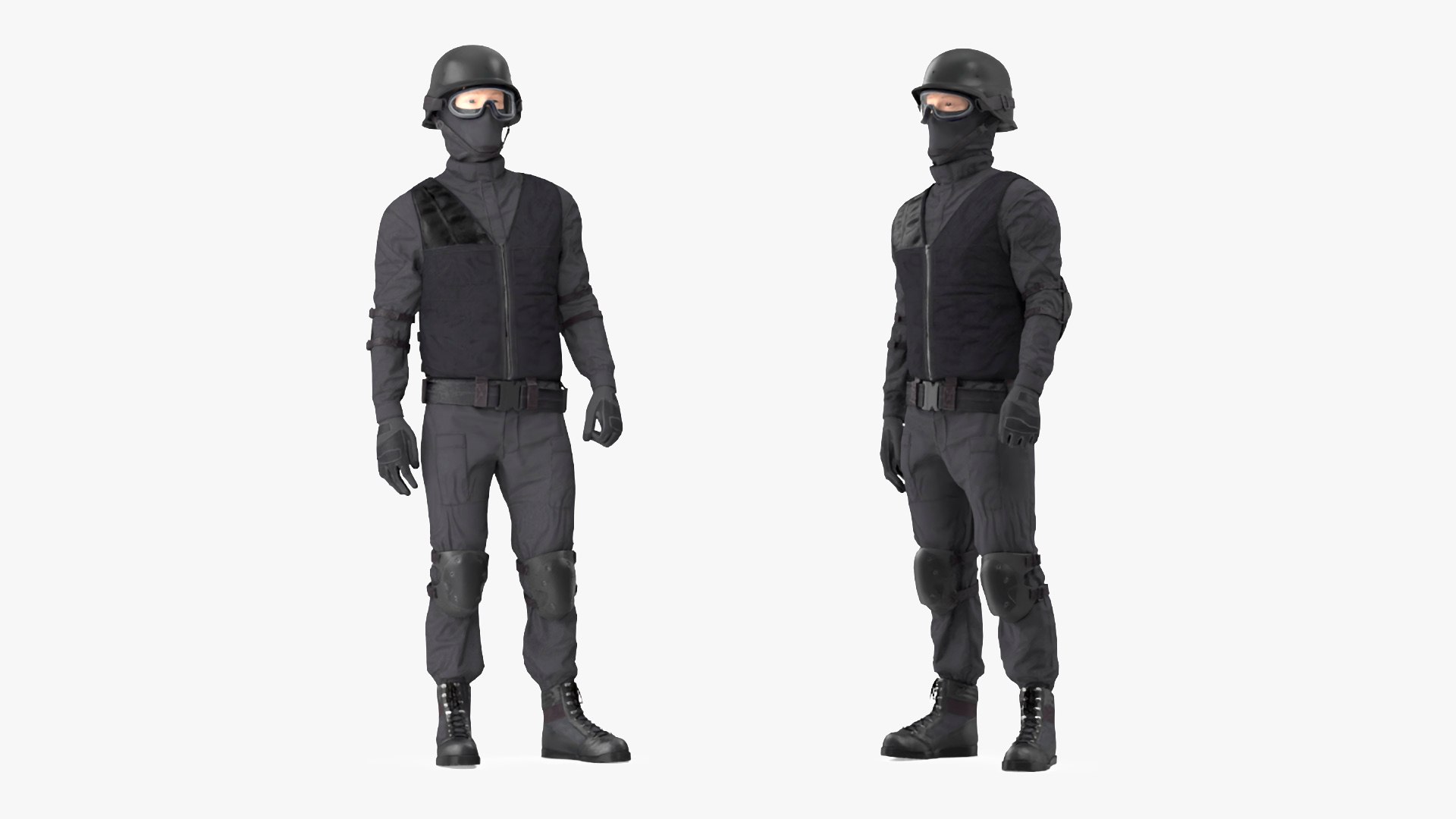 3D Tactical SWAT Officer Rigged For Cinema 4D Model - TurboSquid 2280706