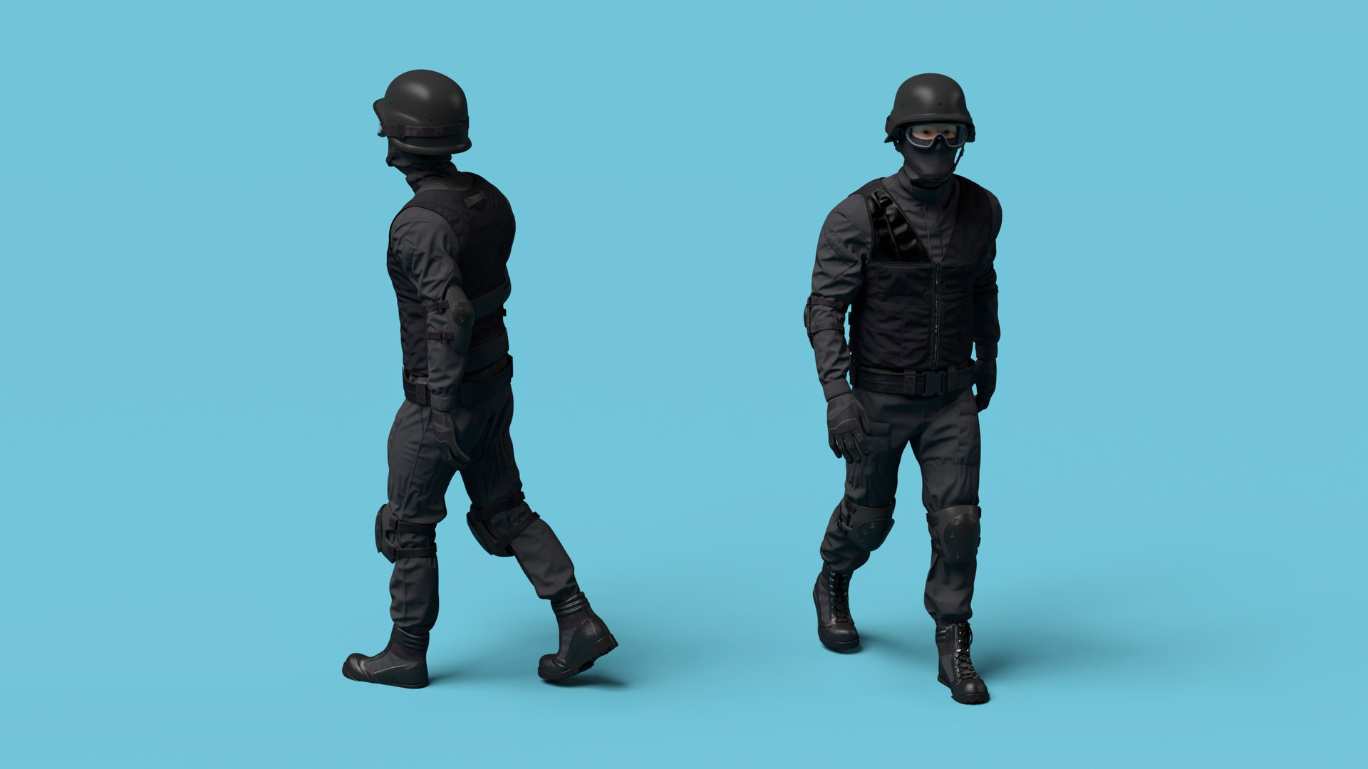 3D Tactical SWAT Officer Rigged For Cinema 4D Model - TurboSquid 2280706