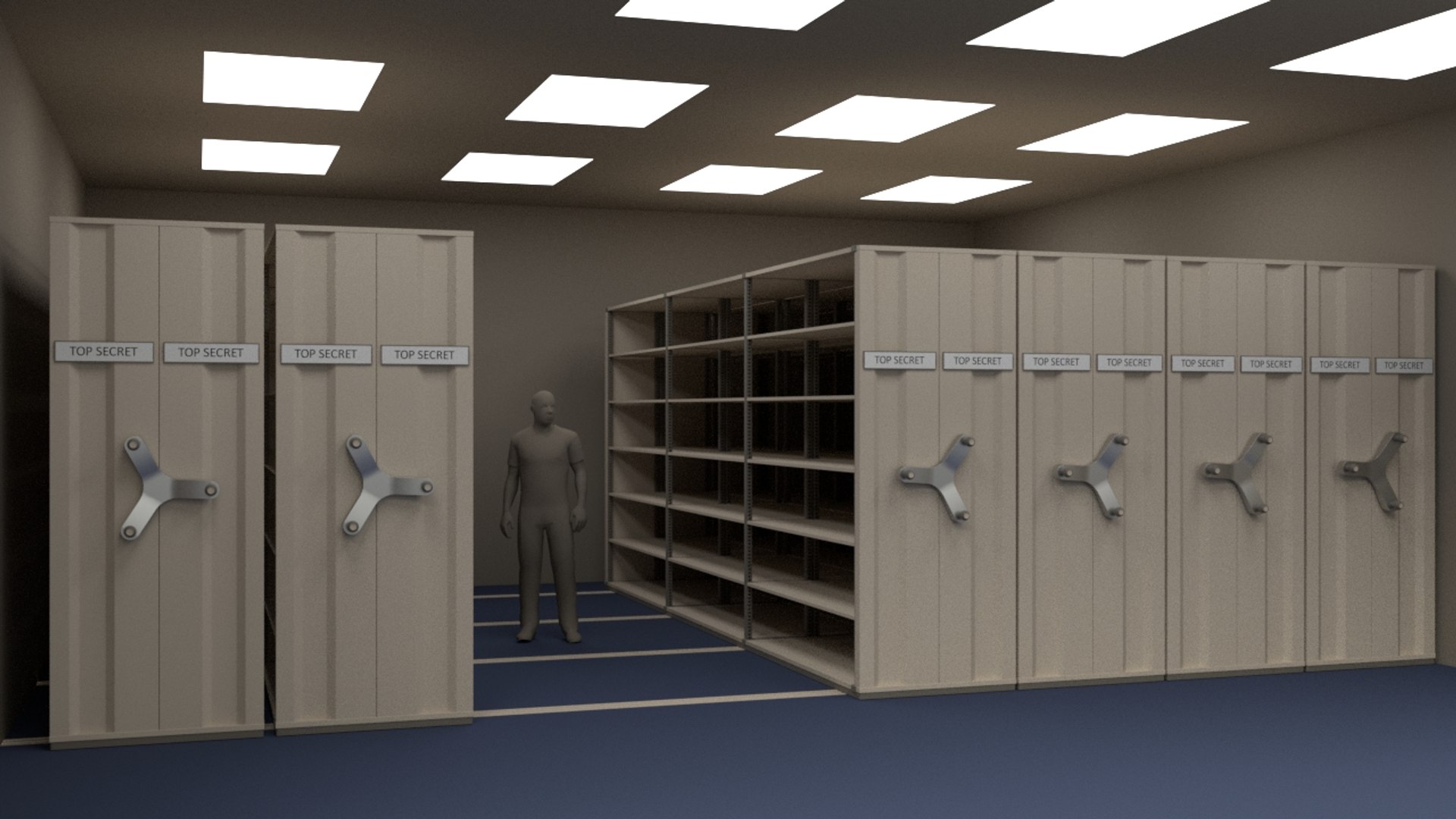 Mobile Shelving 3d 3ds