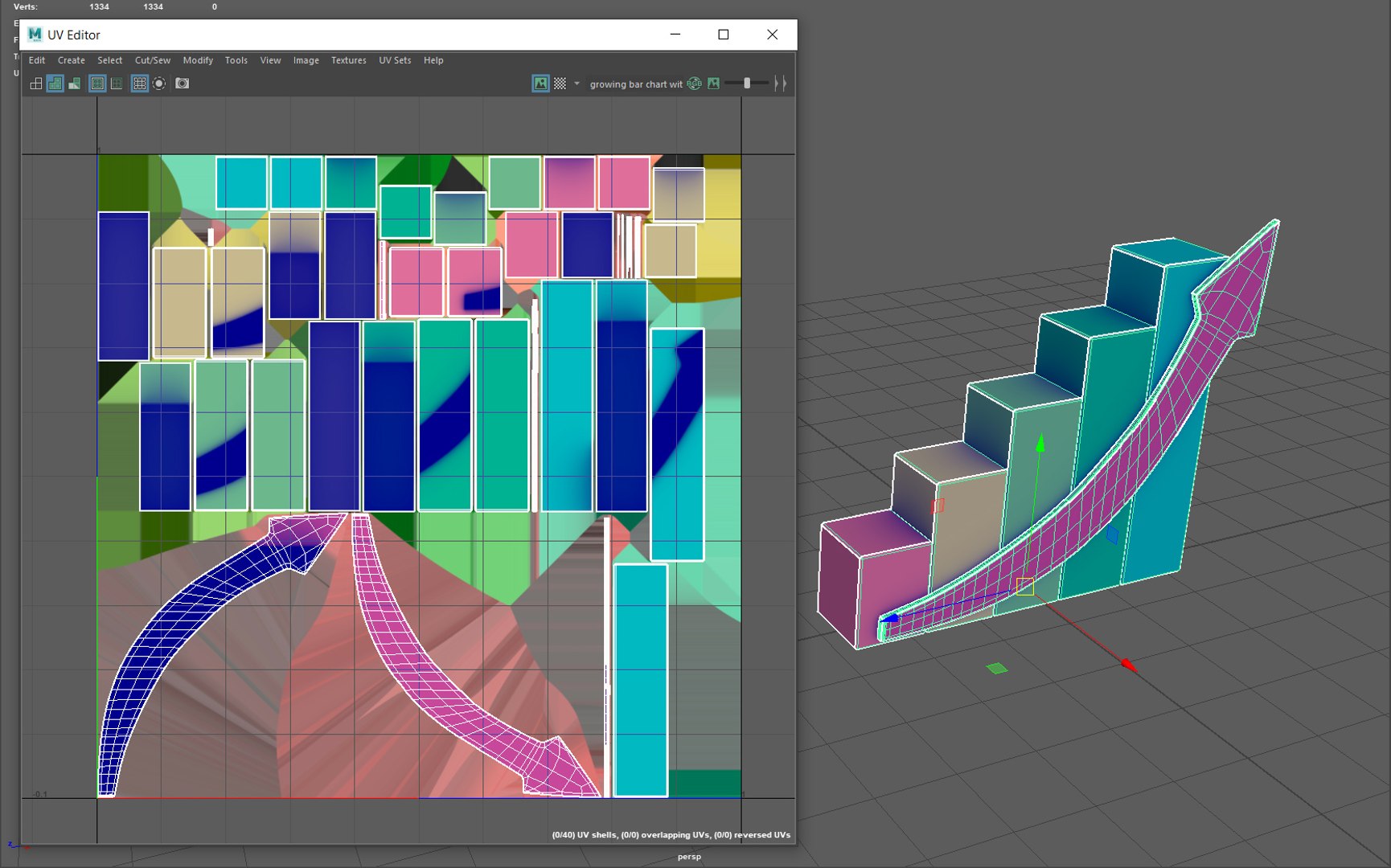 3D Growing Bar Chart With Arrow - TurboSquid 2202384