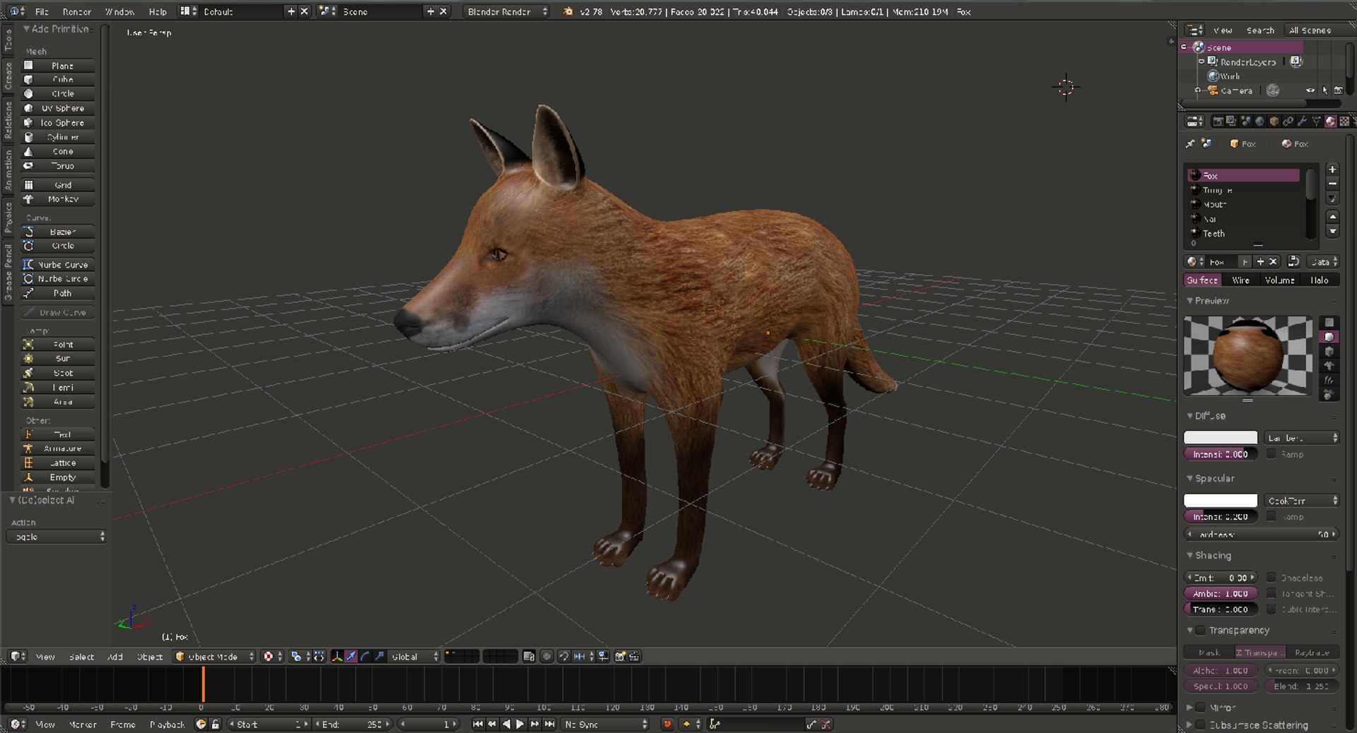 Fox Fur Model - TurboSquid 1167043