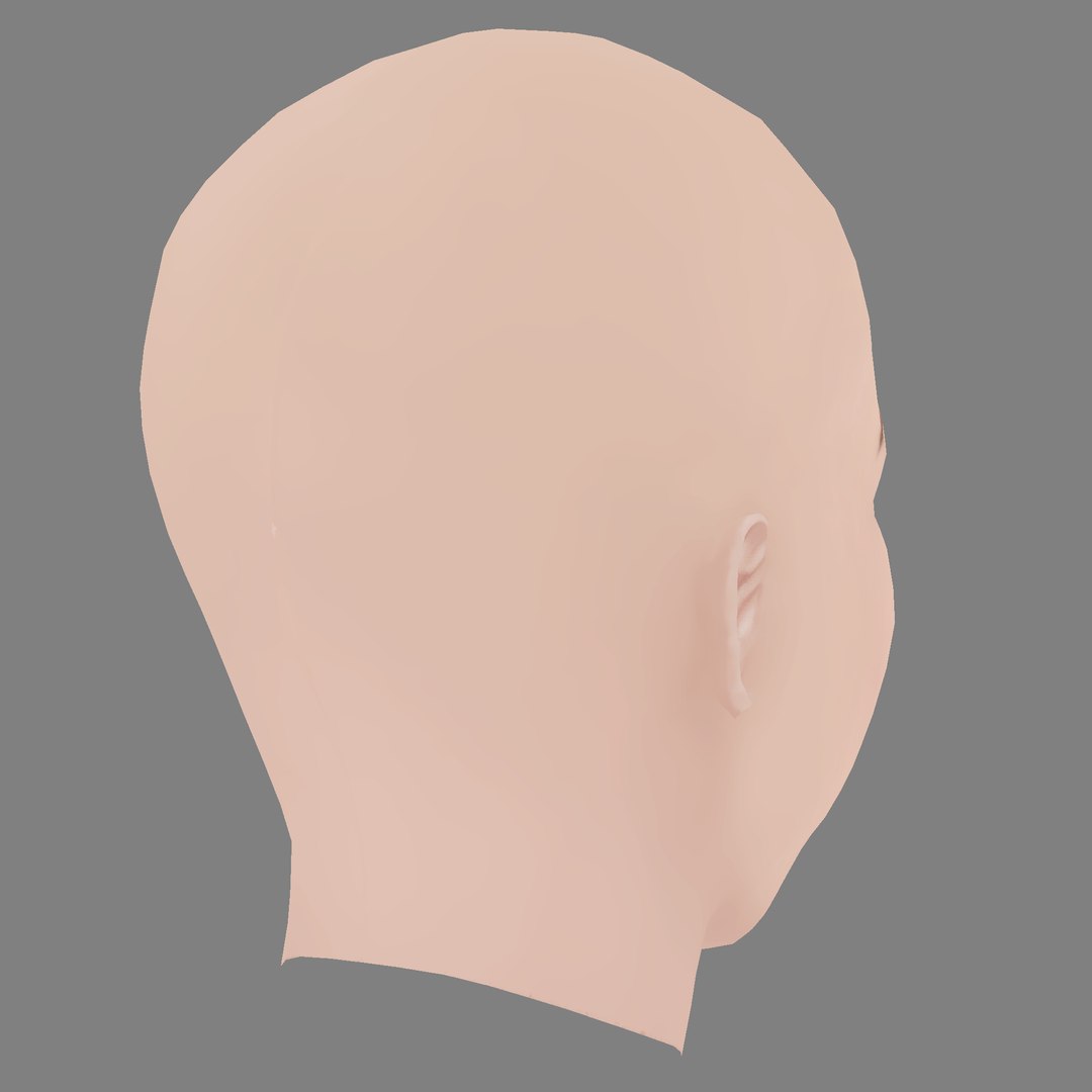 3D Hannah Vandenbygaart Head - No Hair - Low Poly Head For Game Model - TurboSquid 2373284