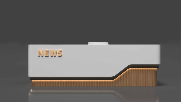 modelo 3d news desk - TurboSquid 2088730
