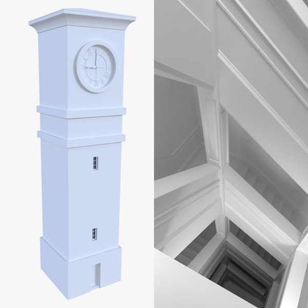 3d obj clock tower interior