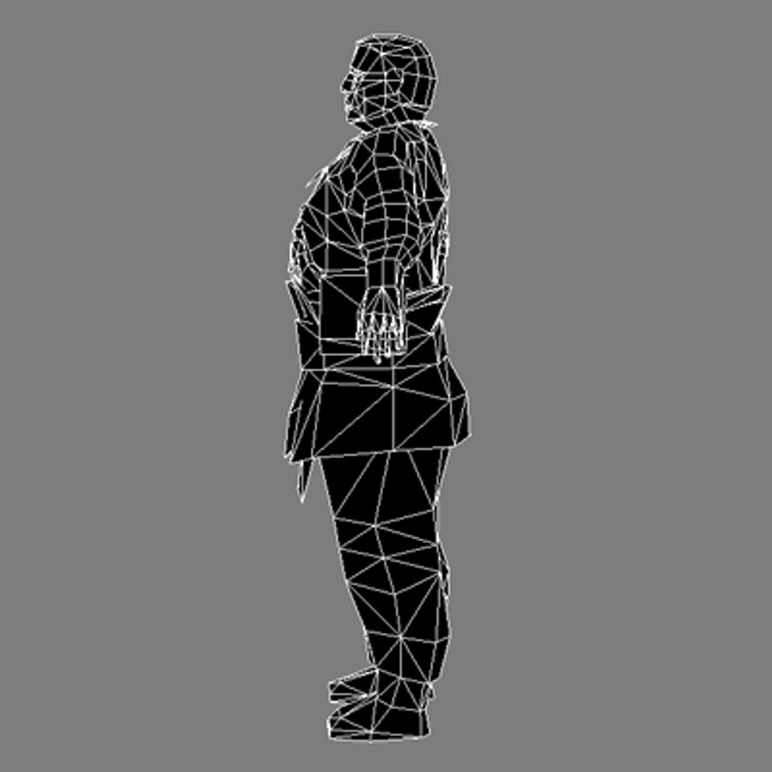 3d Model Fat Man - Male