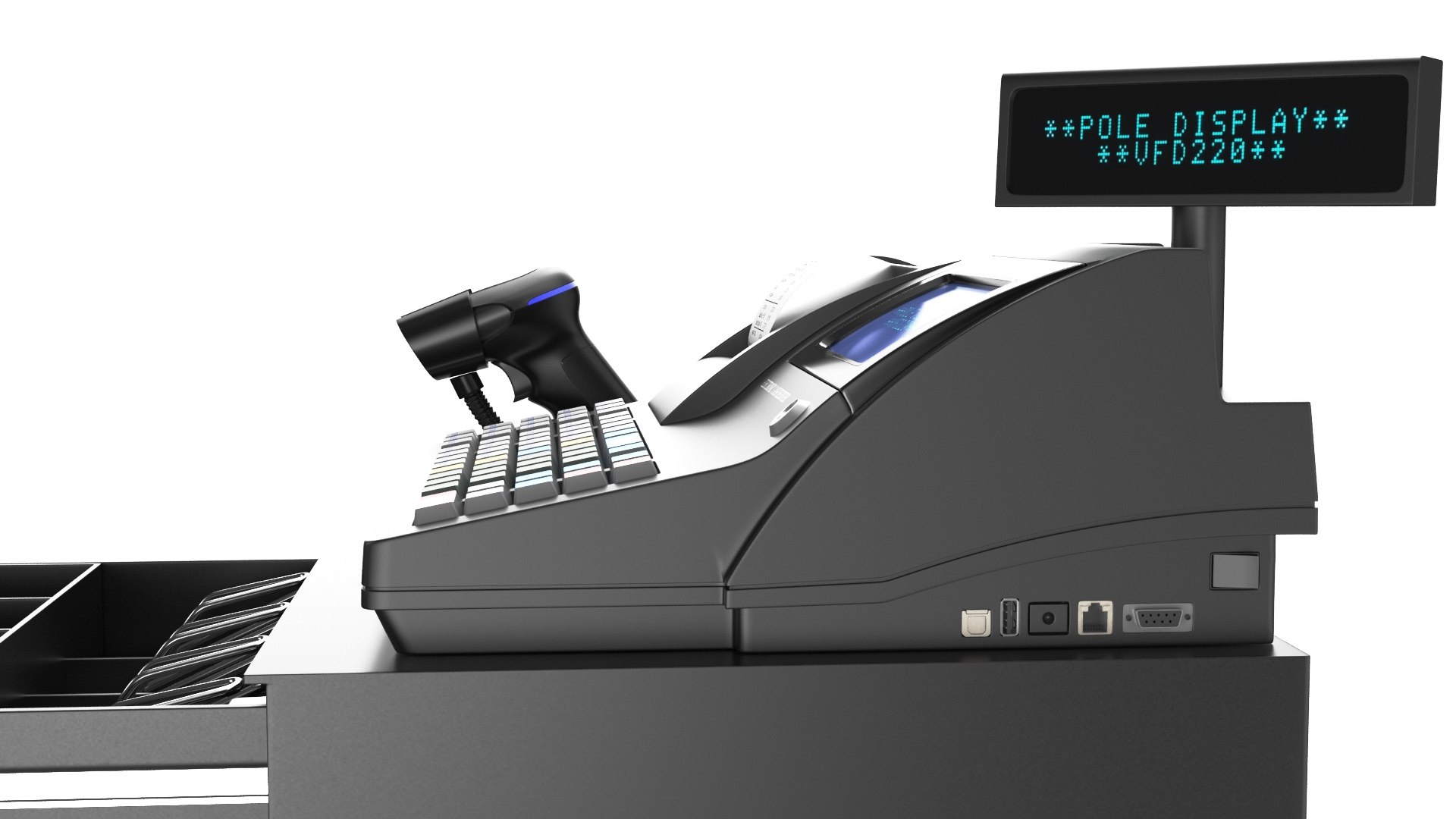 3D Model Cash Register With Barcode Scanner - TurboSquid 1973424