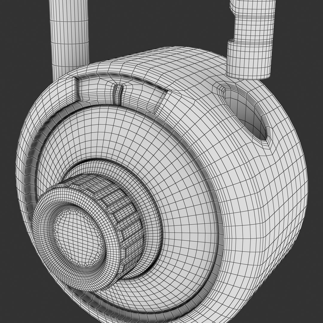 3d Model Padlock Number Subdivision