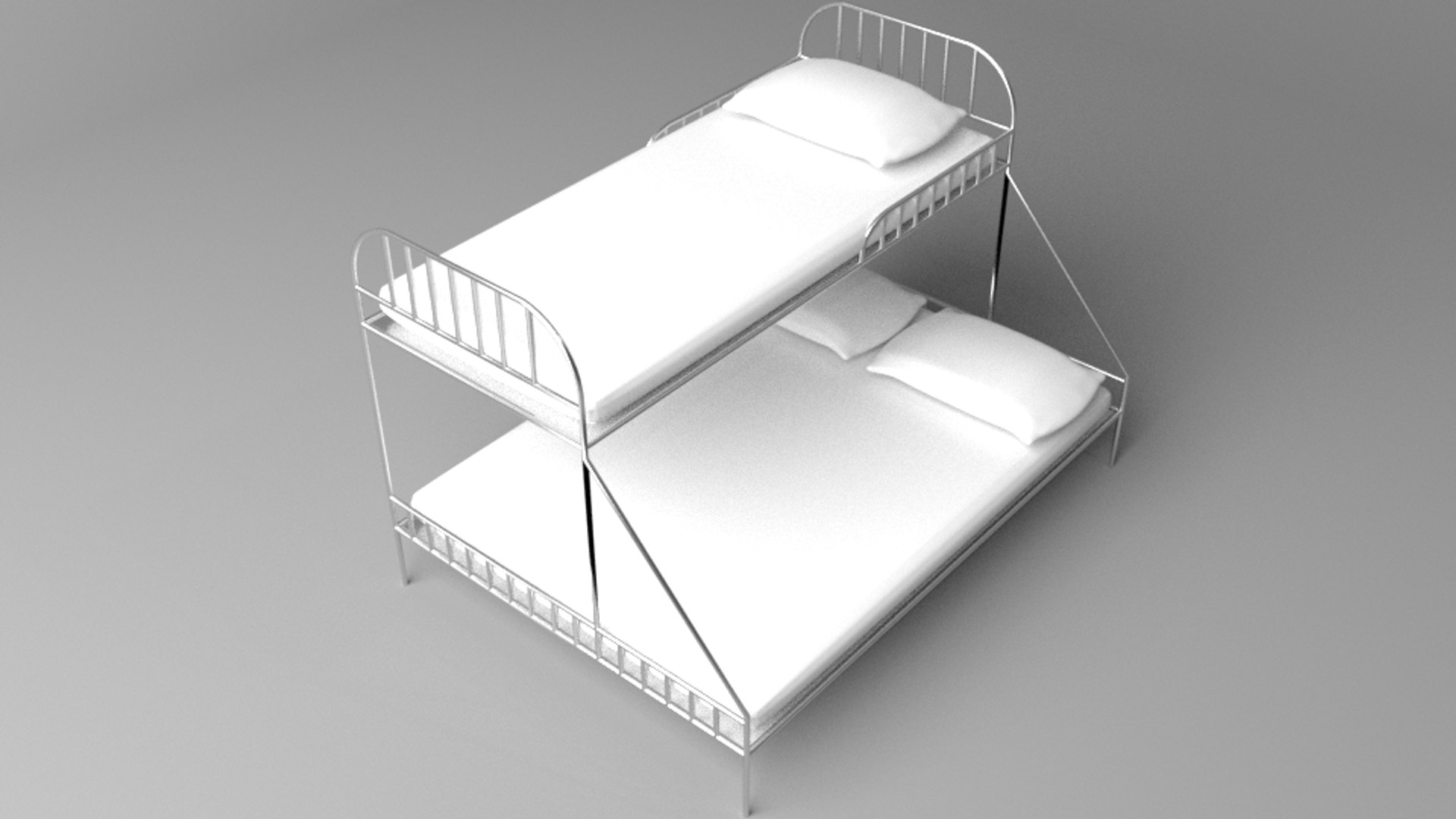 3D Double Decker Bed - TurboSquid 1550772