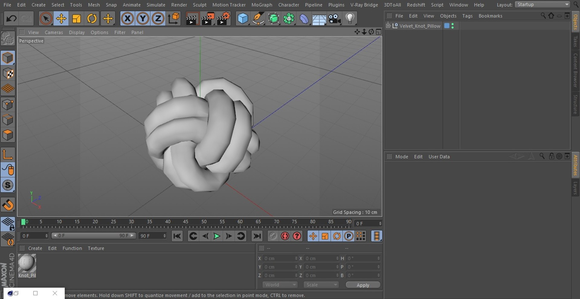 3D Velvet Knot Pillow - TurboSquid 1971874