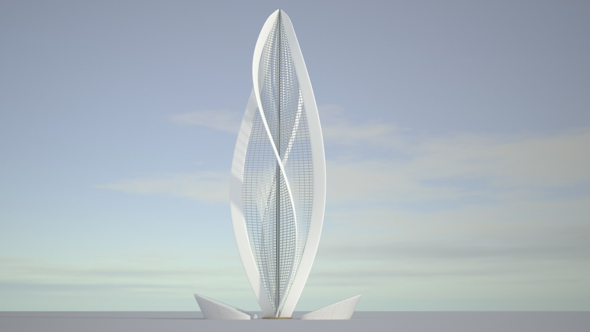 3D realistic flower tower architecture - TurboSquid 1270239