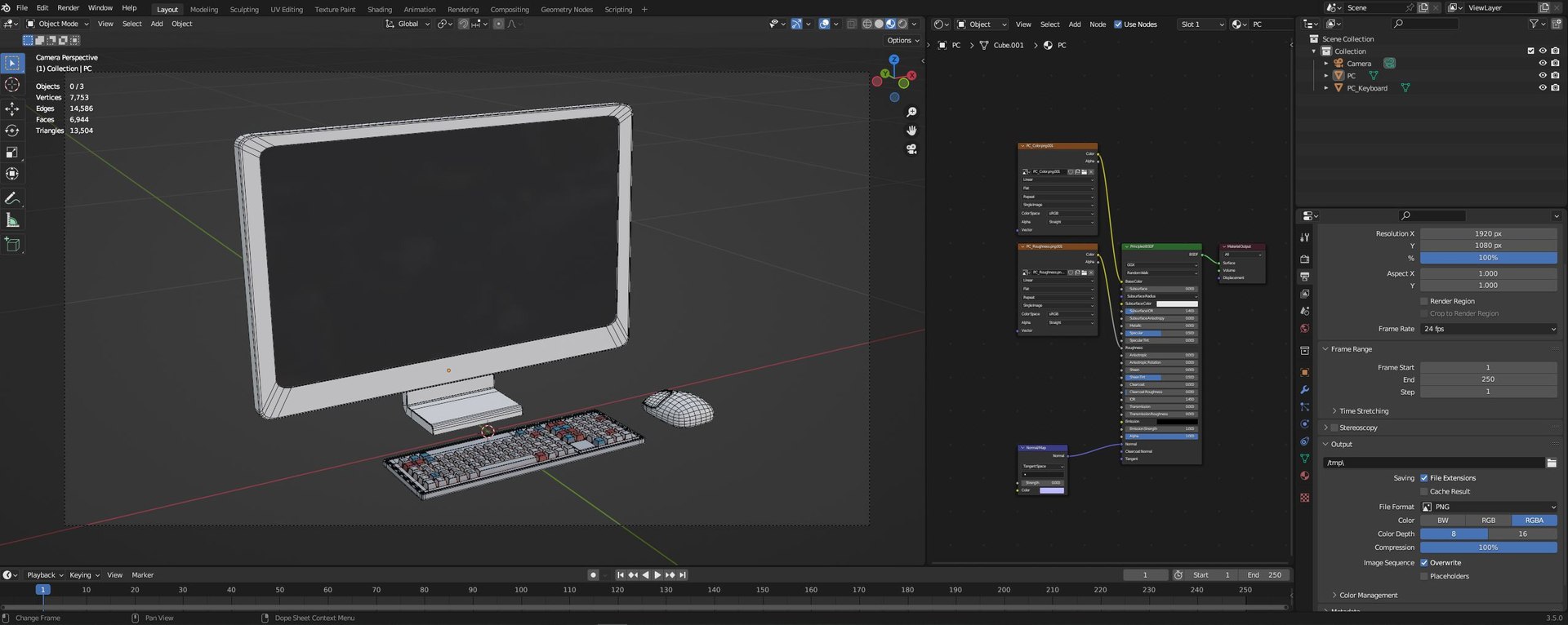 3D Cartoon White Computer Desktop - TurboSquid 2063425