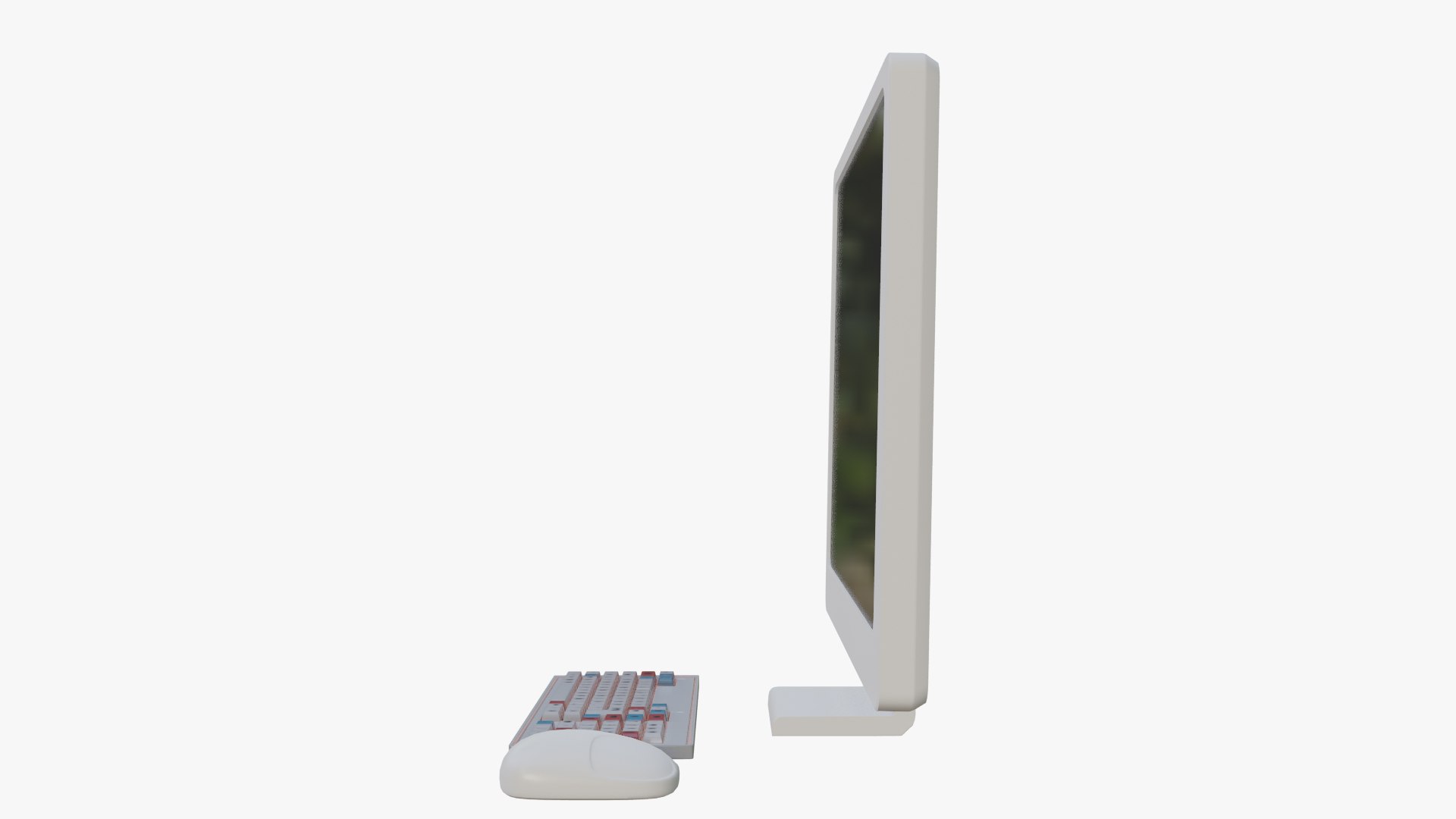 3D Cartoon White Computer Desktop - TurboSquid 2063425