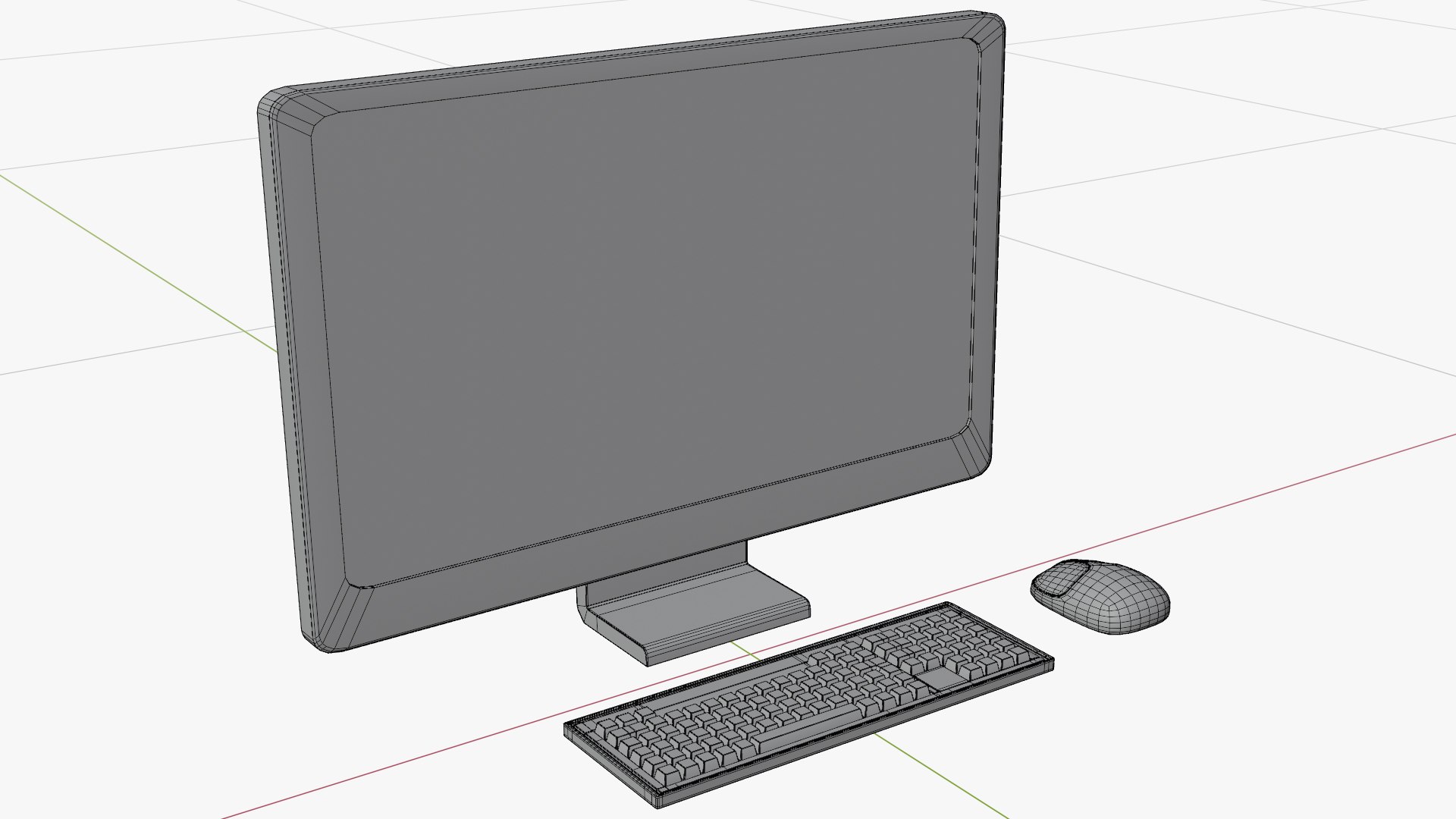 3D Cartoon White Computer Desktop - TurboSquid 2063425