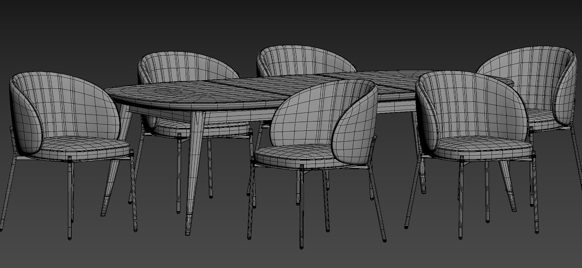 Modern chair set 04 3D - TurboSquid 2102341