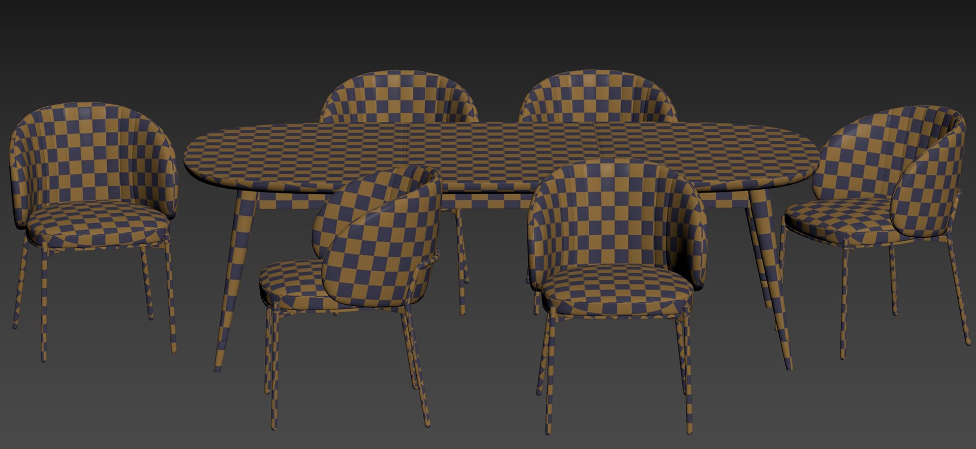 Modern chair set 04 3D - TurboSquid 2102341