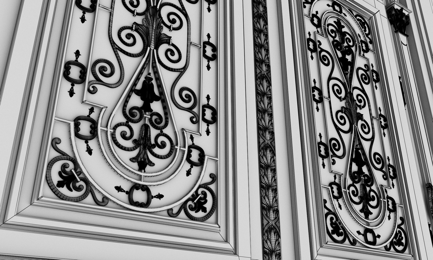 Classic Stucco Door Model - TurboSquid 1521133