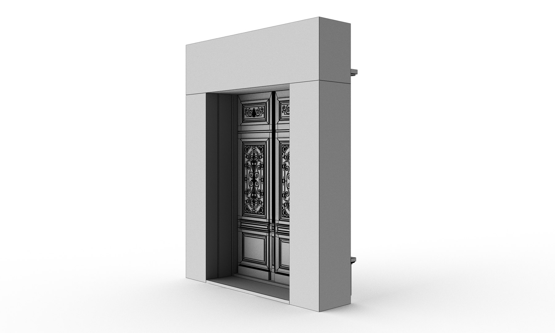 Classic Stucco Door Model - TurboSquid 1521133