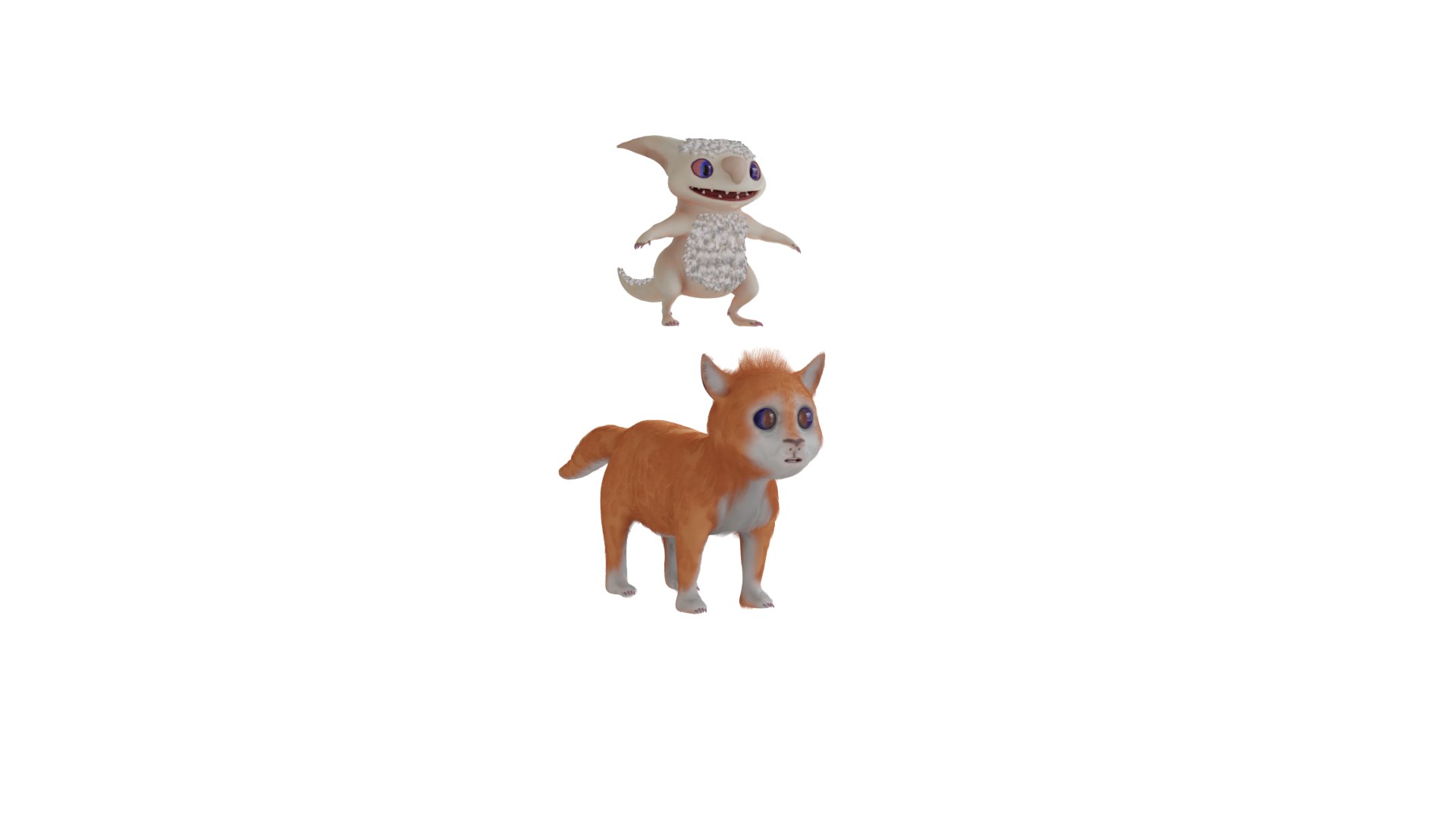 Cute Cat Creature 3D Model - TurboSquid 1990277