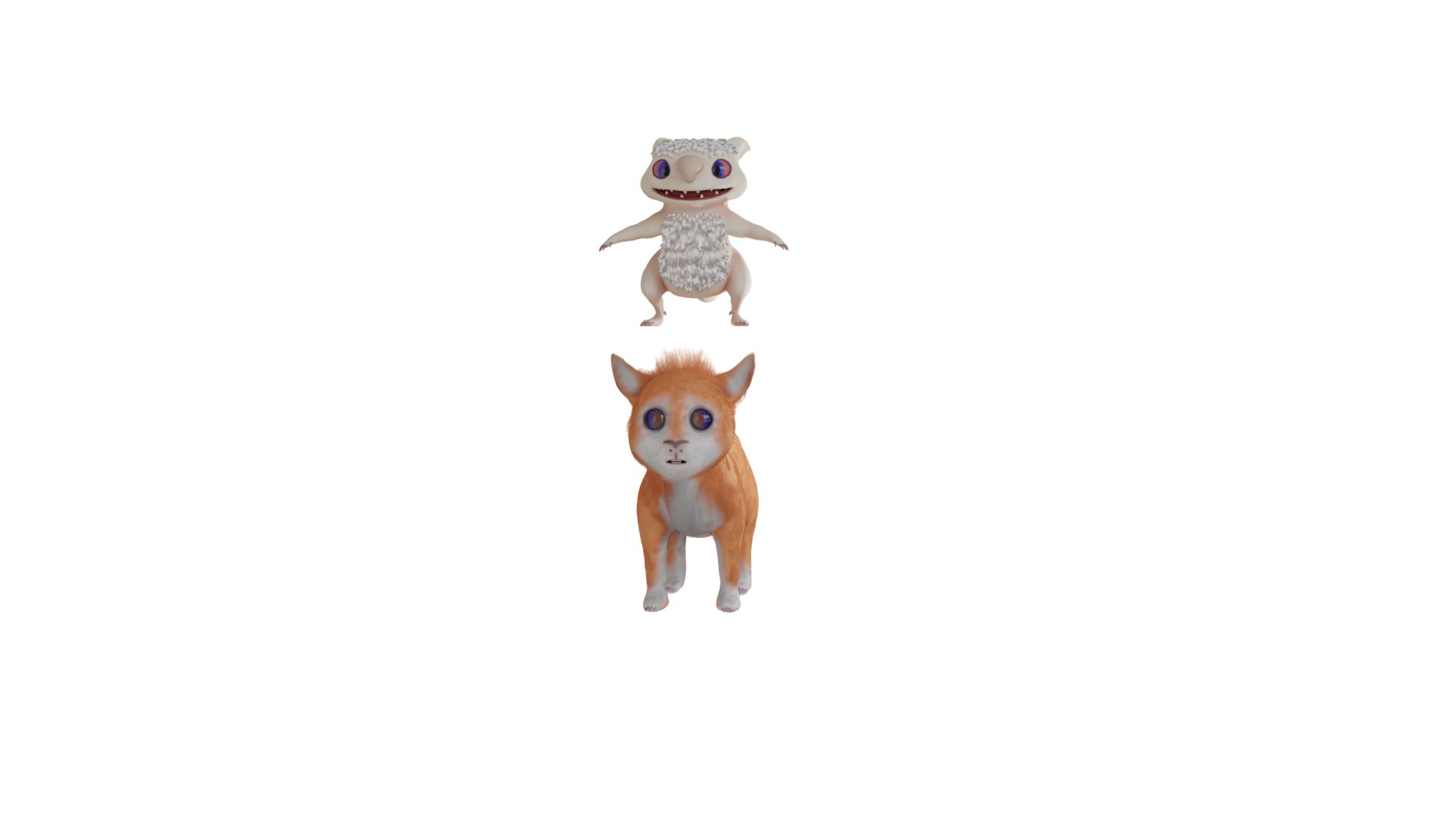 Cute Cat Creature 3D Model - TurboSquid 1990277