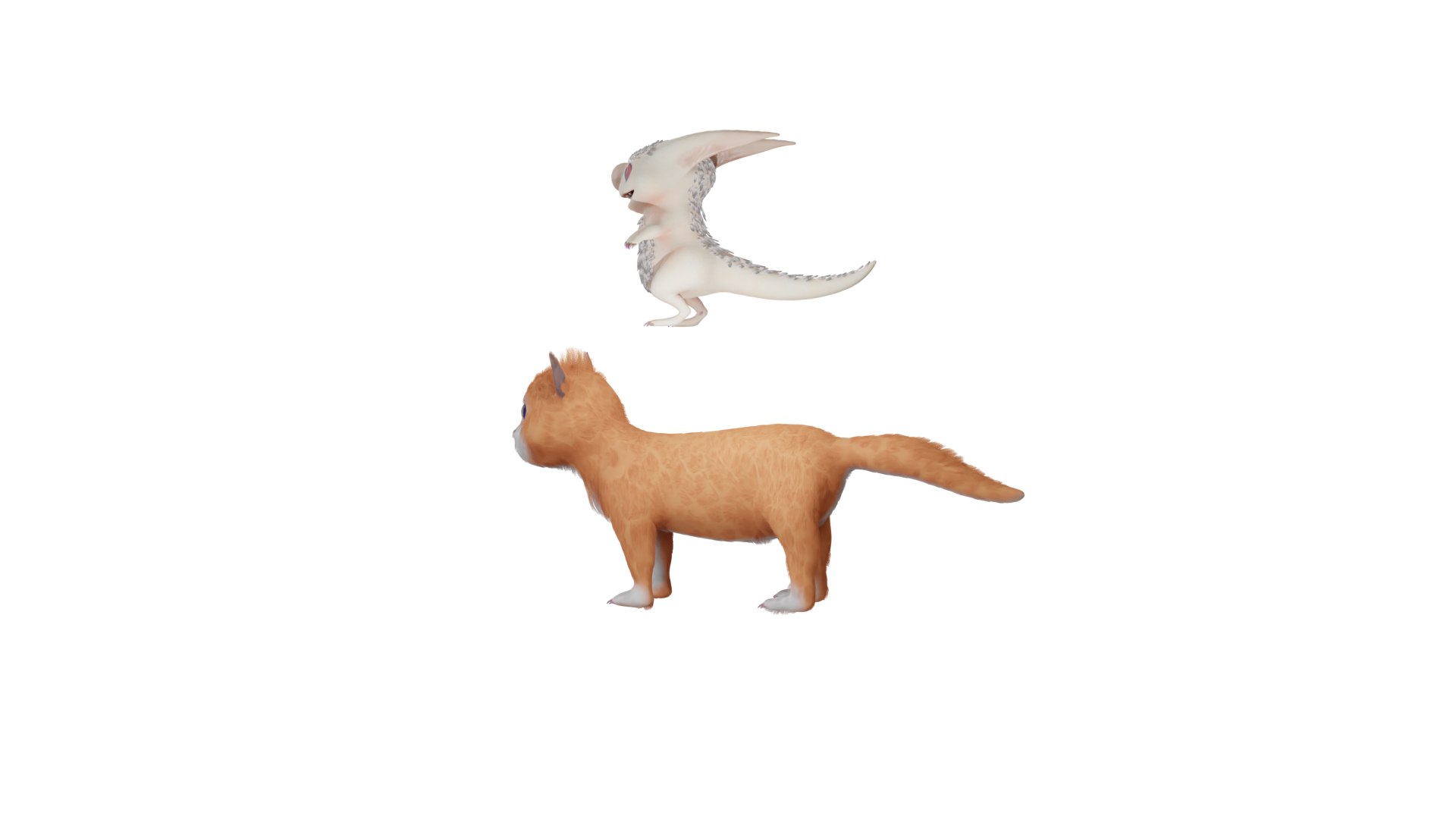 Cute Cat Creature 3D Model - TurboSquid 1990277
