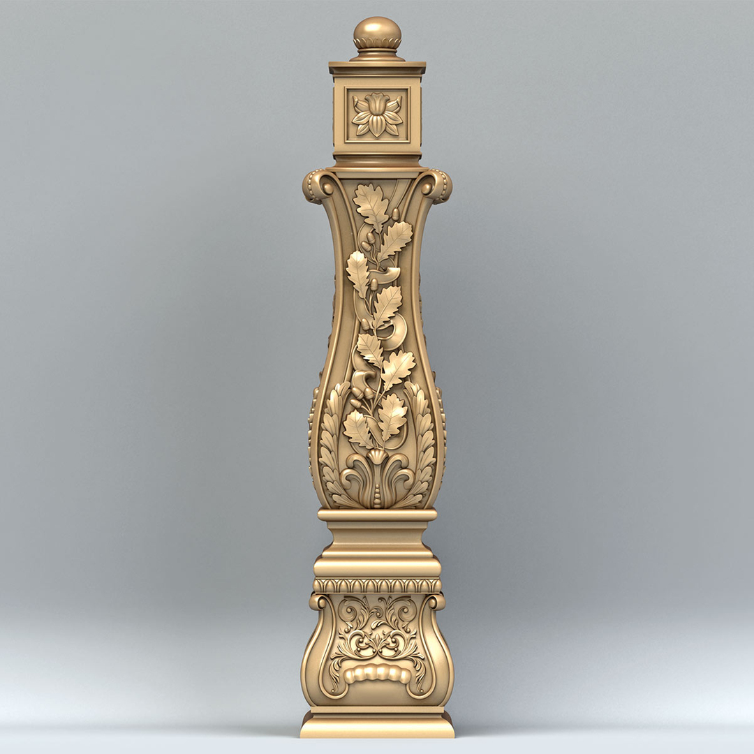 newel post 3d fbx