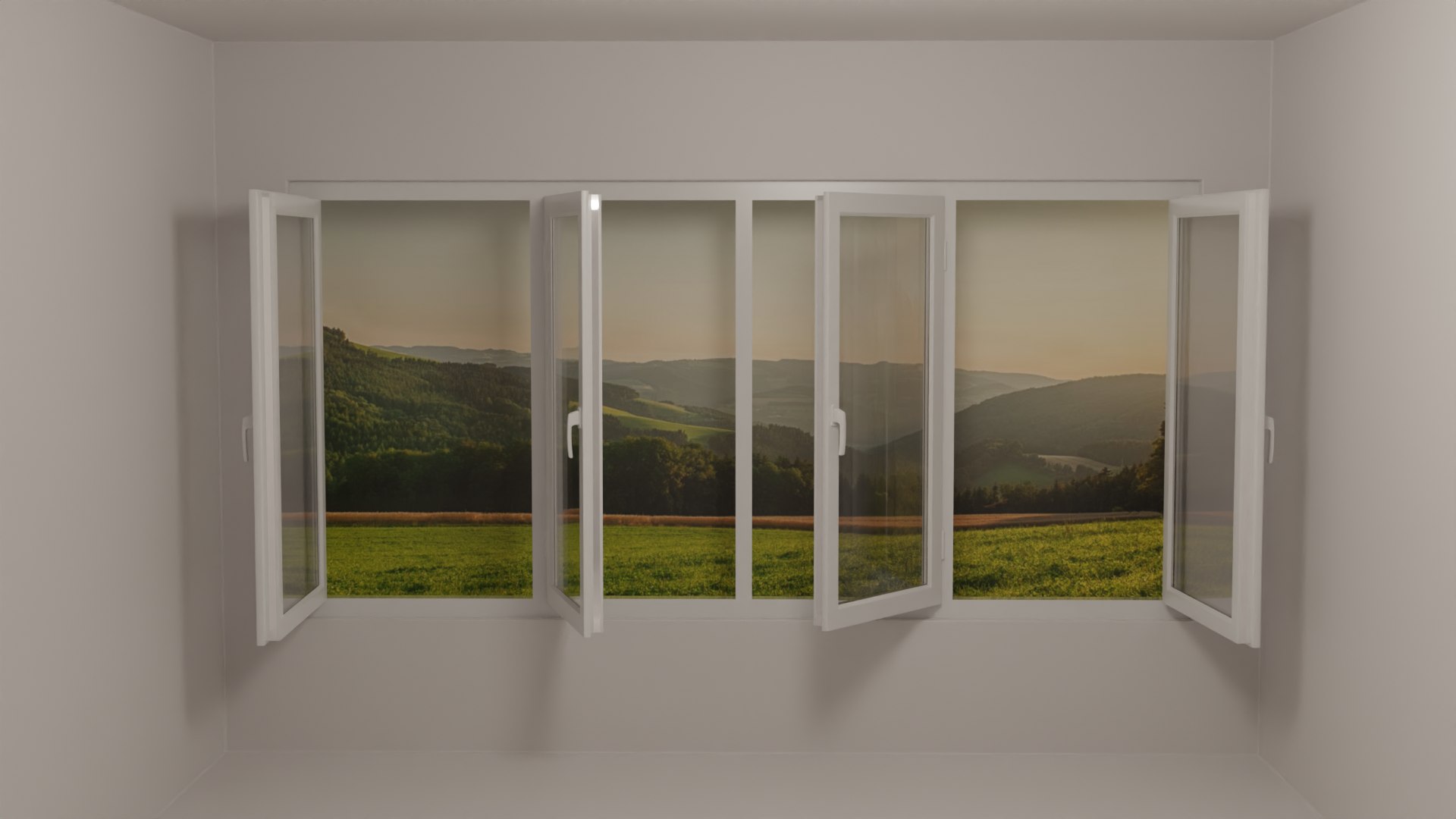 Plastic Windows Collection Of 6 Pieces 3D Model - TurboSquid 2258680