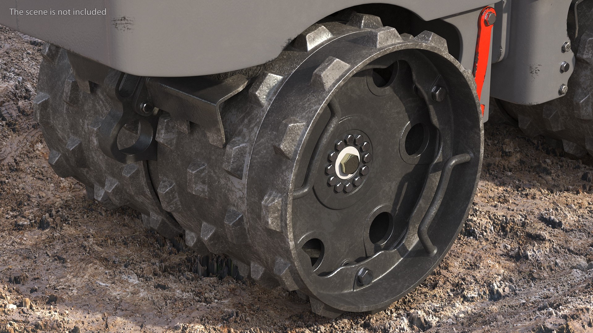 3D Vibratory Trench Roller Dirty Model - TurboSquid 1727856