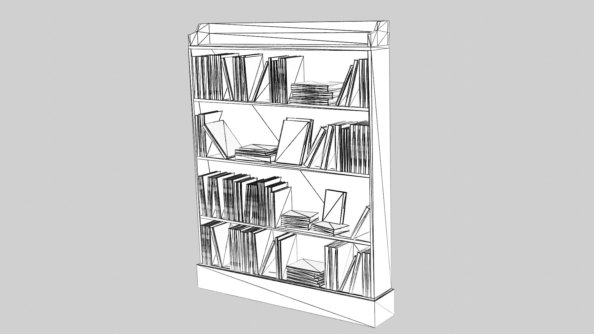 Book Bookcase Case 3D Model - TurboSquid 1358338