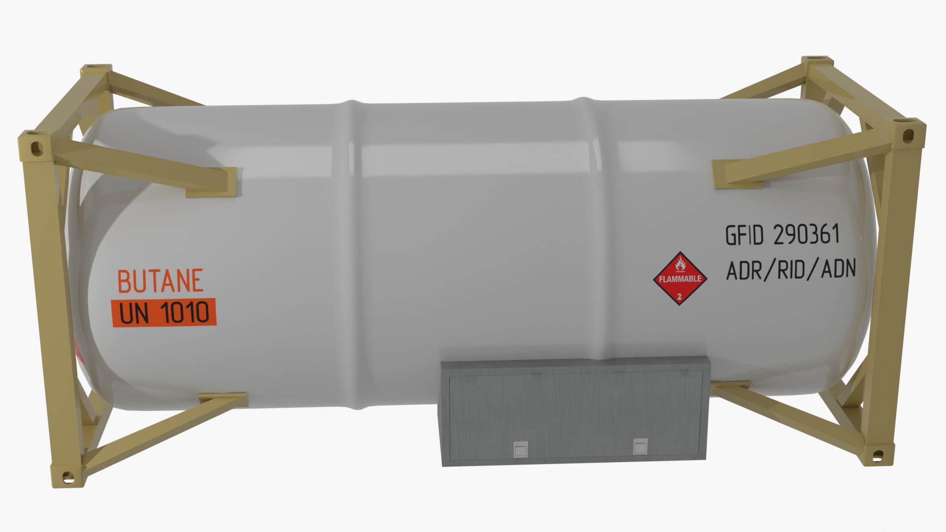 Shipping Gas Tank Container 20ft 3D Model - TurboSquid 2009283