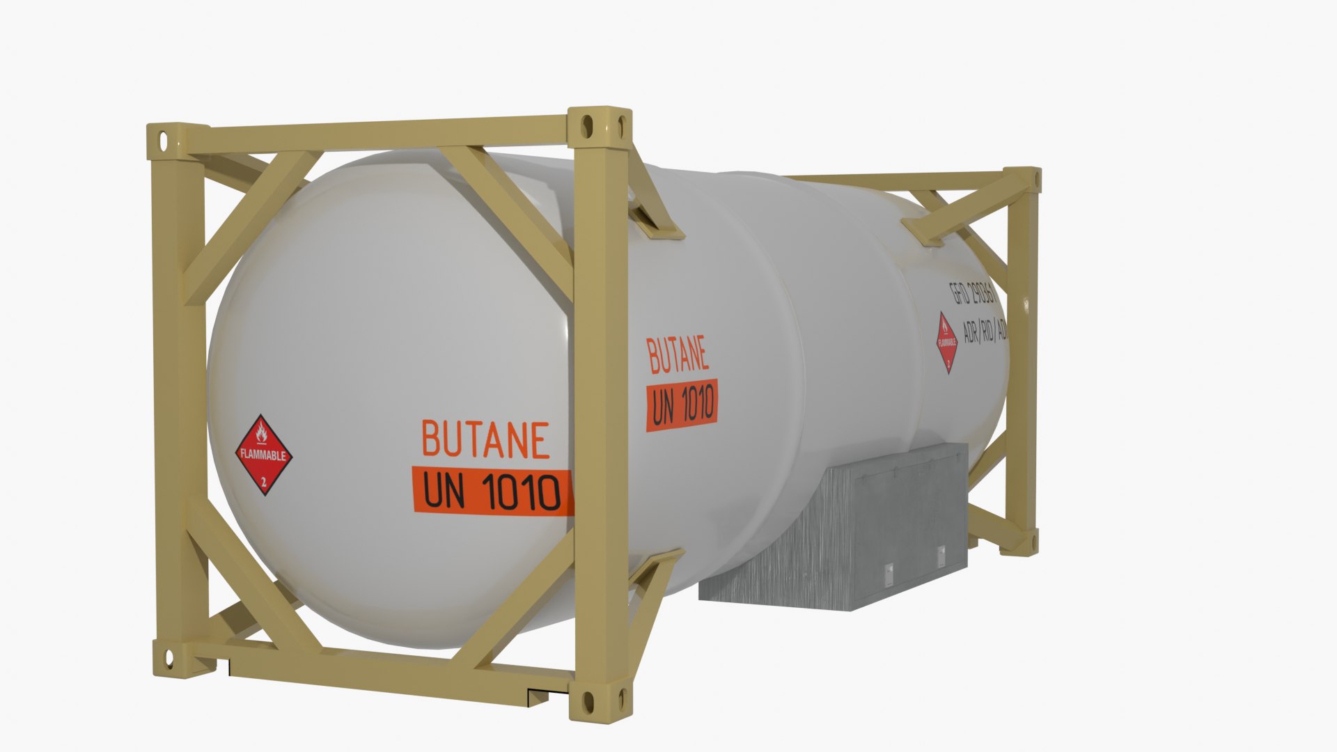 Shipping Gas Tank Container 20ft 3D Model - TurboSquid 2009283