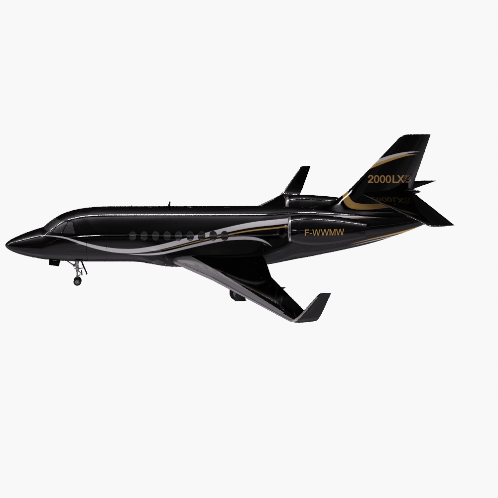 dassault falcon 2000lxs 3d model