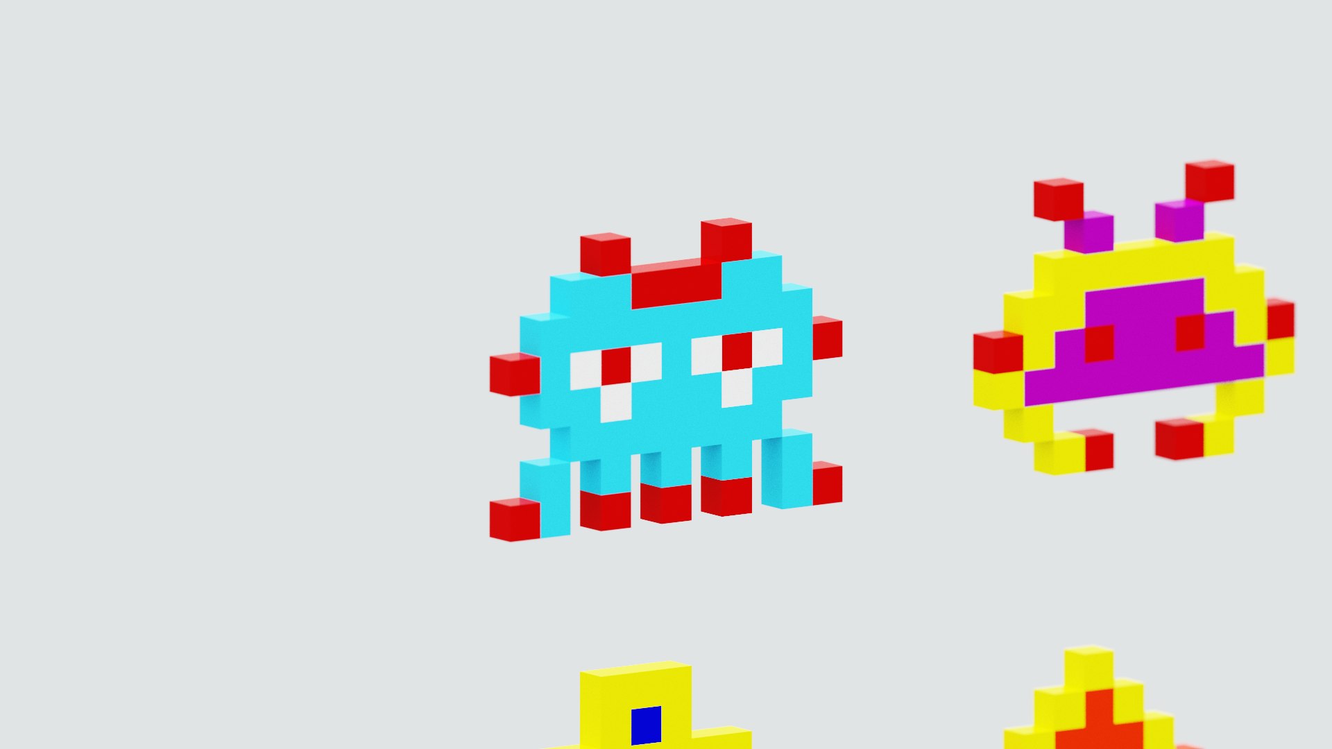 Pixel Aliens 3D Model - TurboSquid 2020175