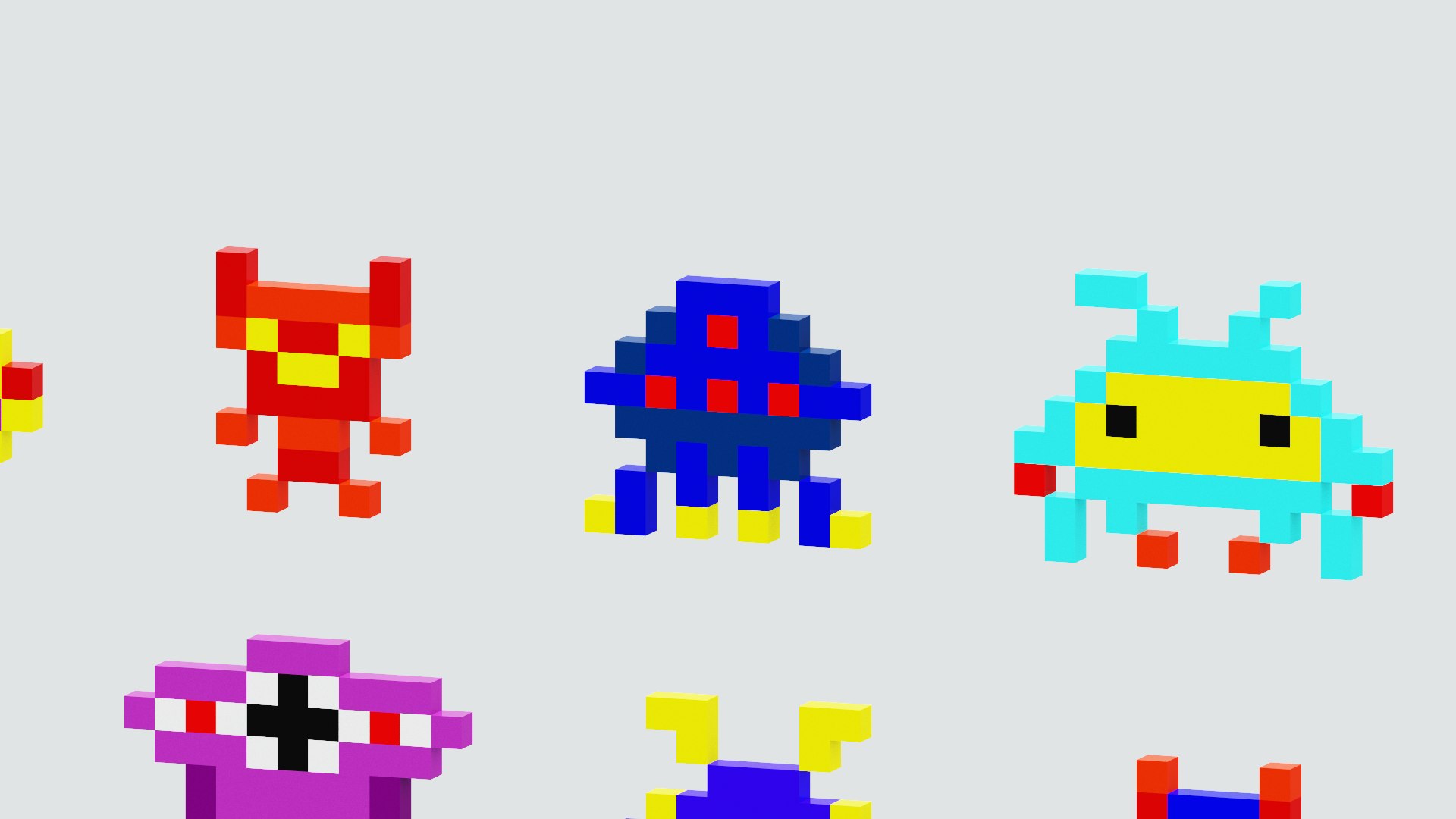 Pixel Aliens 3D model - TurboSquid 2020175
