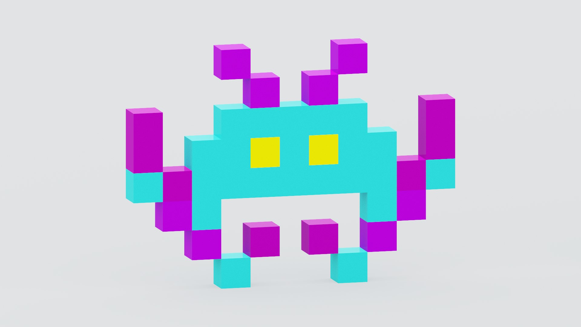 Pixel Aliens 3D Model - TurboSquid 2020175