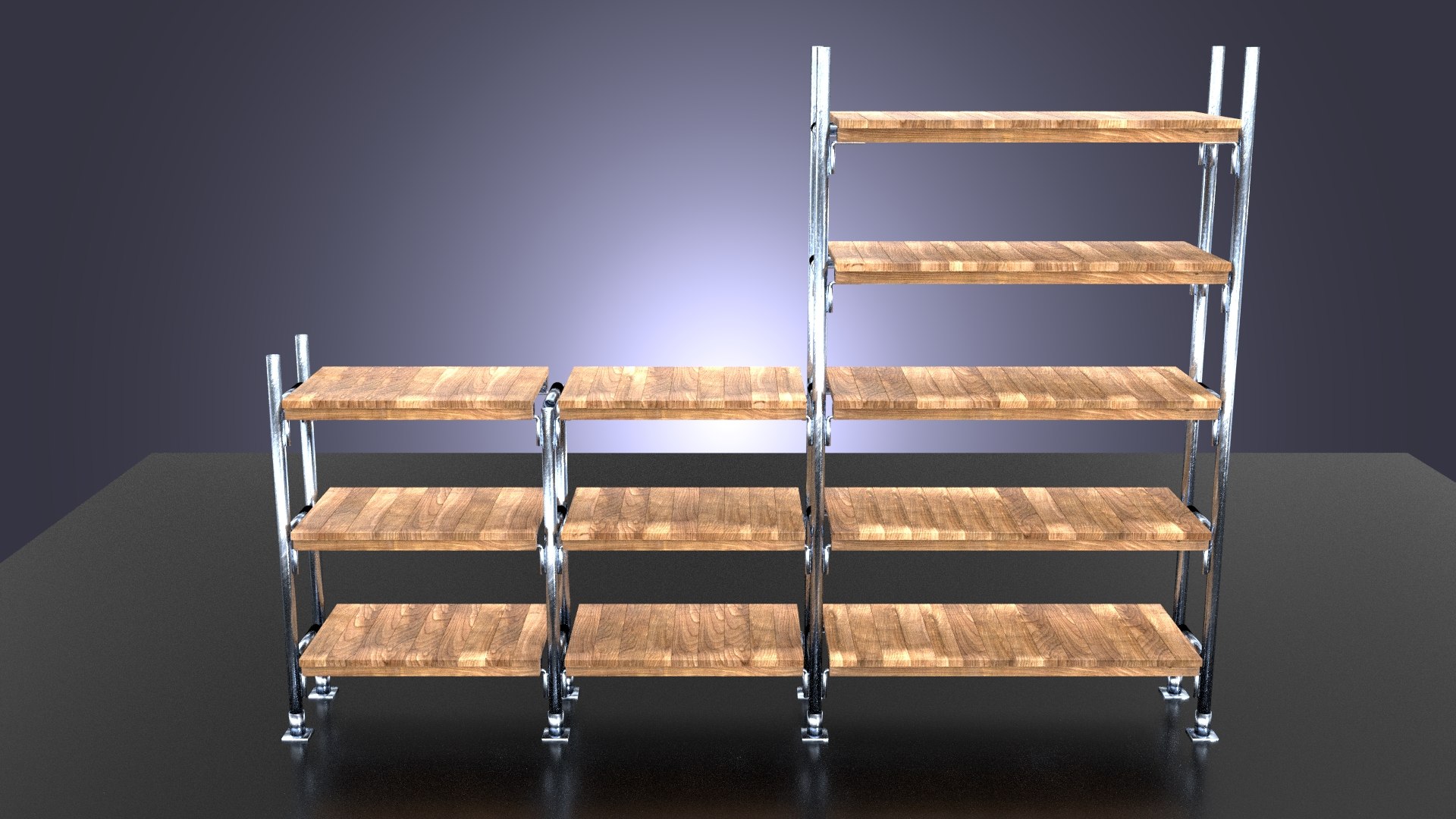 industrial shelving 3d model