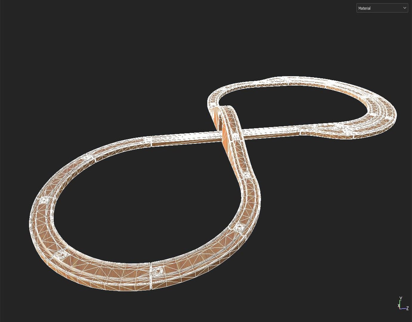 Wooden Train Track Model - TurboSquid 2252918