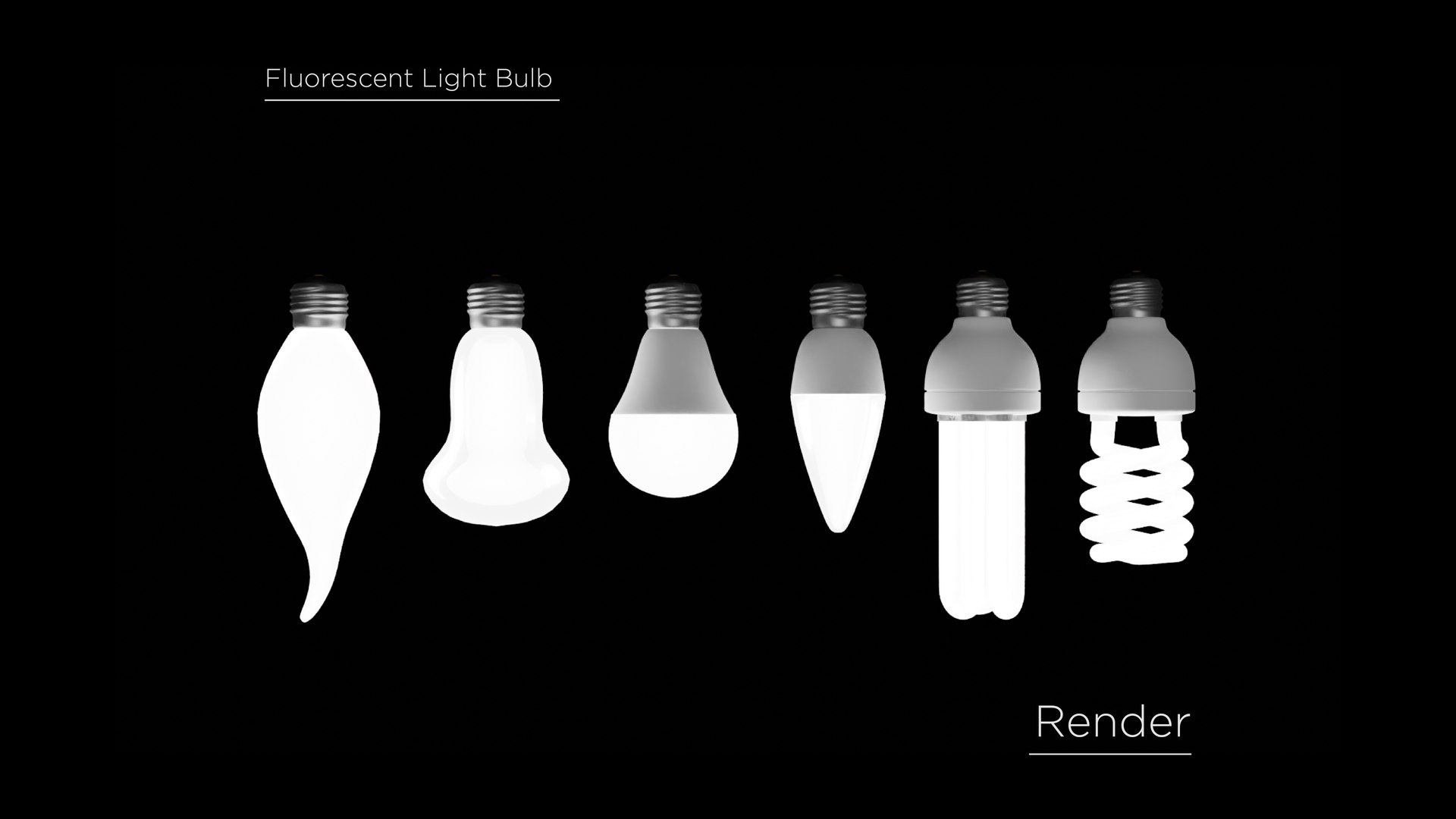 Fluorescent Light Bulb 3d model set 3D - TurboSquid 2026050