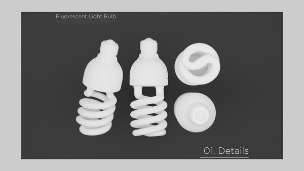 Fluorescent Light Bulb 3d model set 3D - TurboSquid 2026050